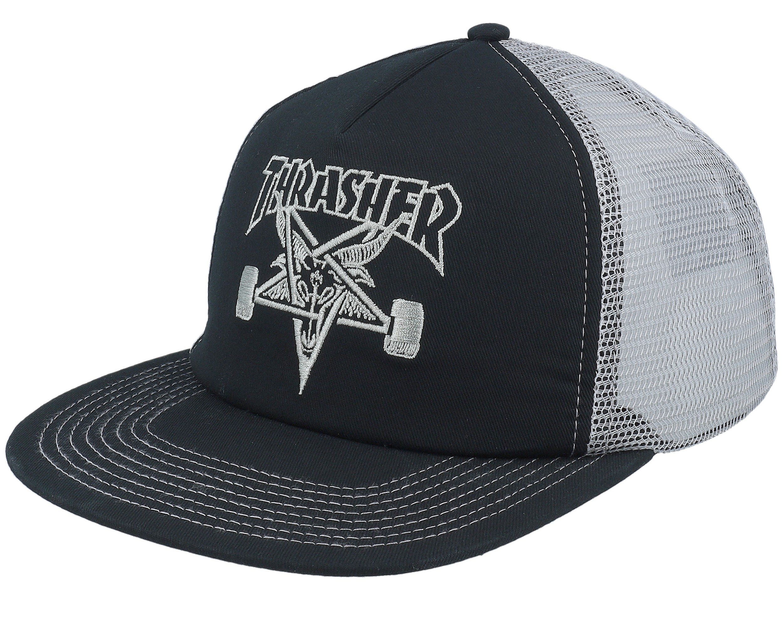 Embroidered Skate Goat Black/Grey - Thrasher Cap | Hatstoreworld.com