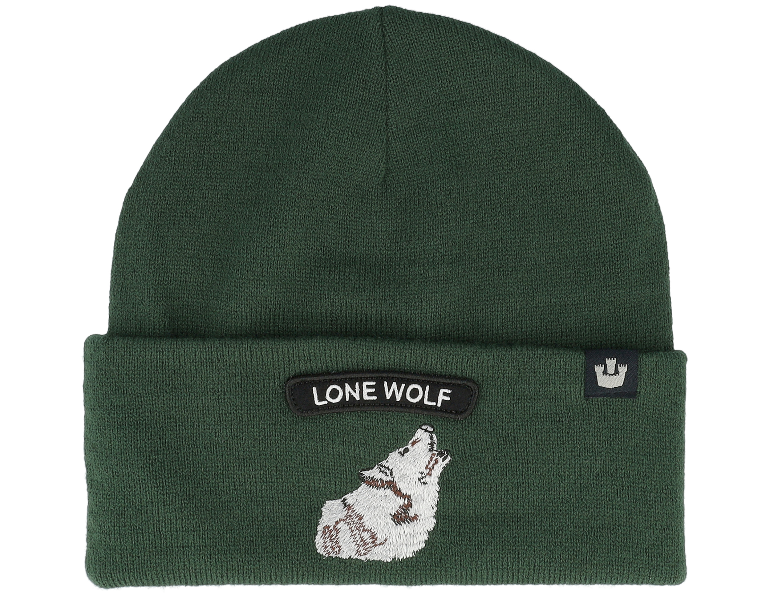 Soft Rock Wolf Classic Knits Rocker Icon Green Cuff | Hatstoreworld.com