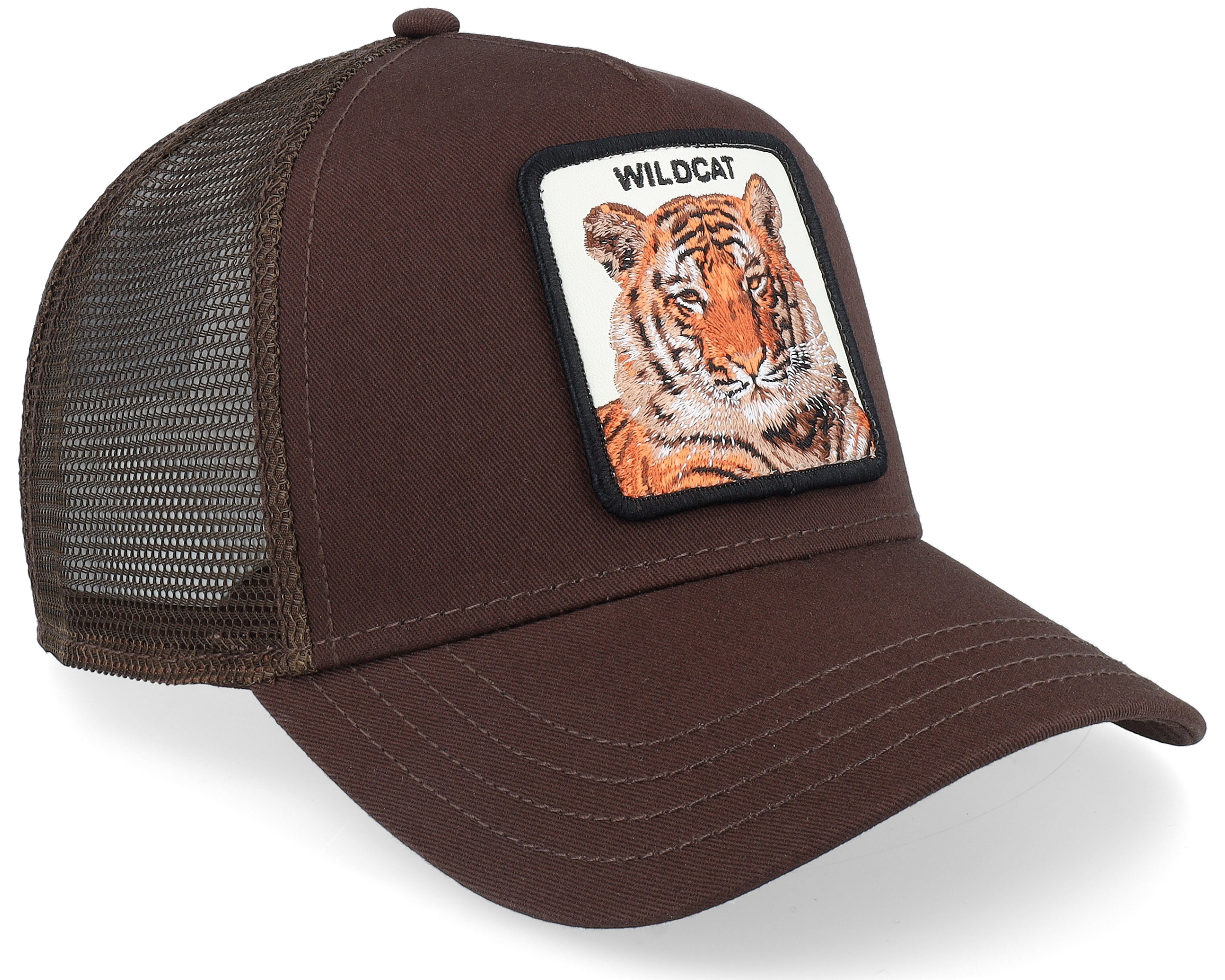 The Wildcat Tiger Seasonal Core Brown A-Frame Trucker - Goorin Bros ...
