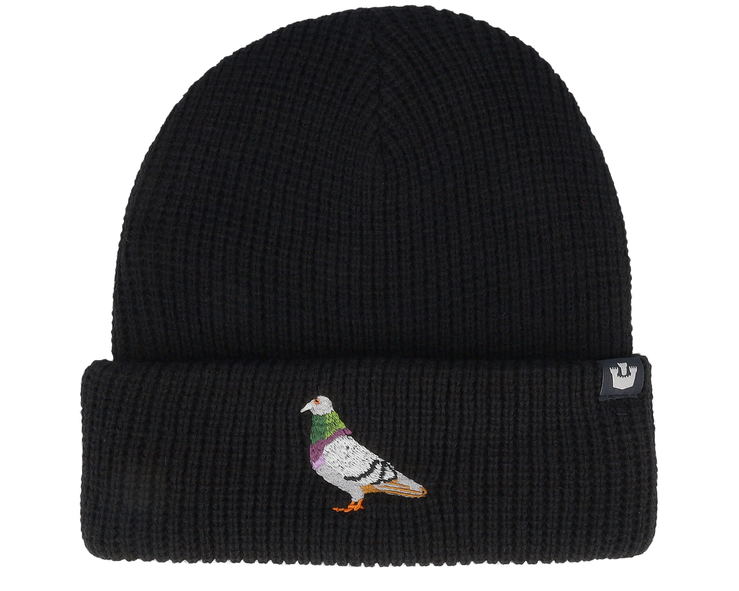 Ribbed Pigeon Classic Knits Icon Embroidery Black Cuff | Hatstoreworld.com