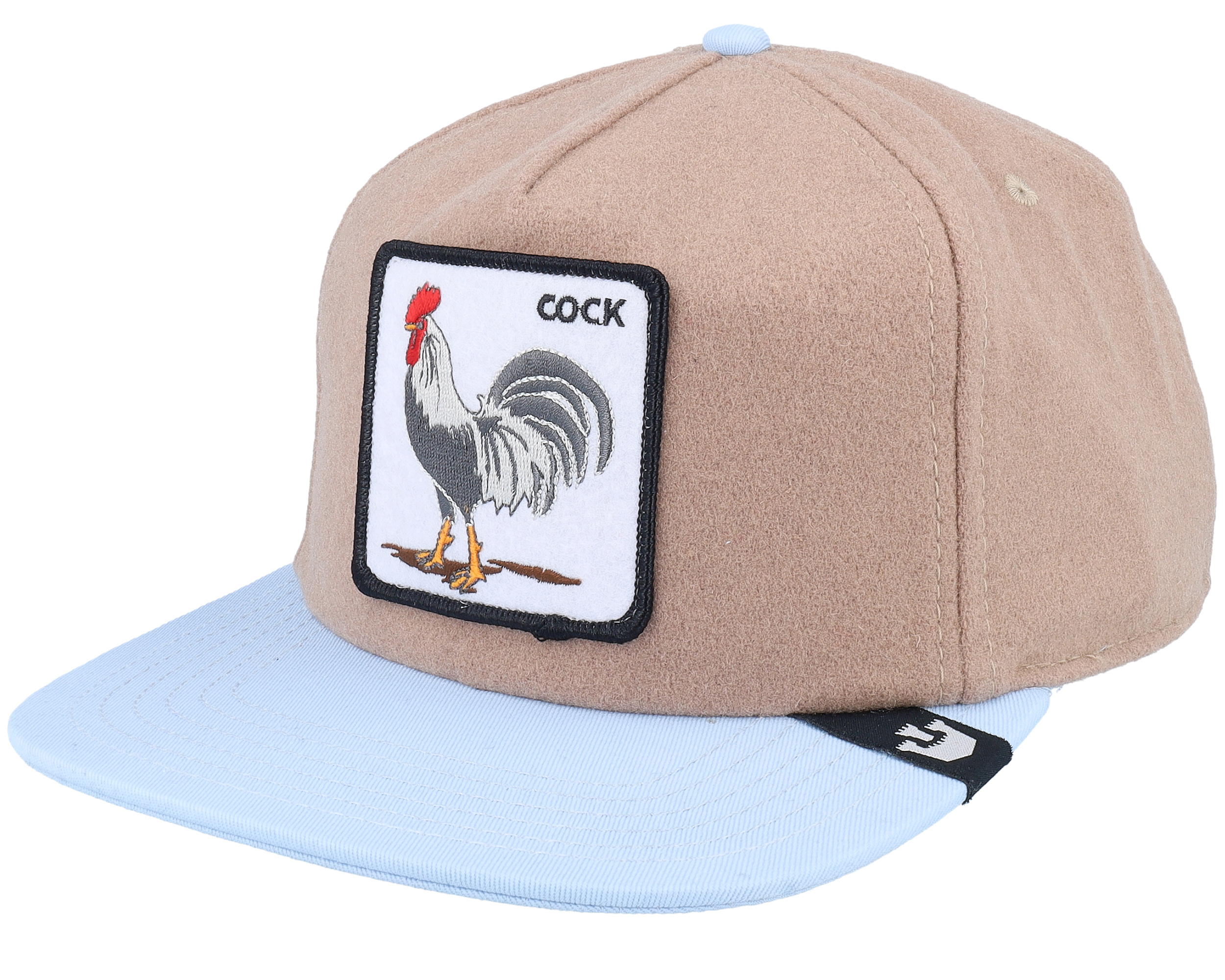 Free Range Wildlife Tan/Light Blue Snapback | Hatstoreworld.com