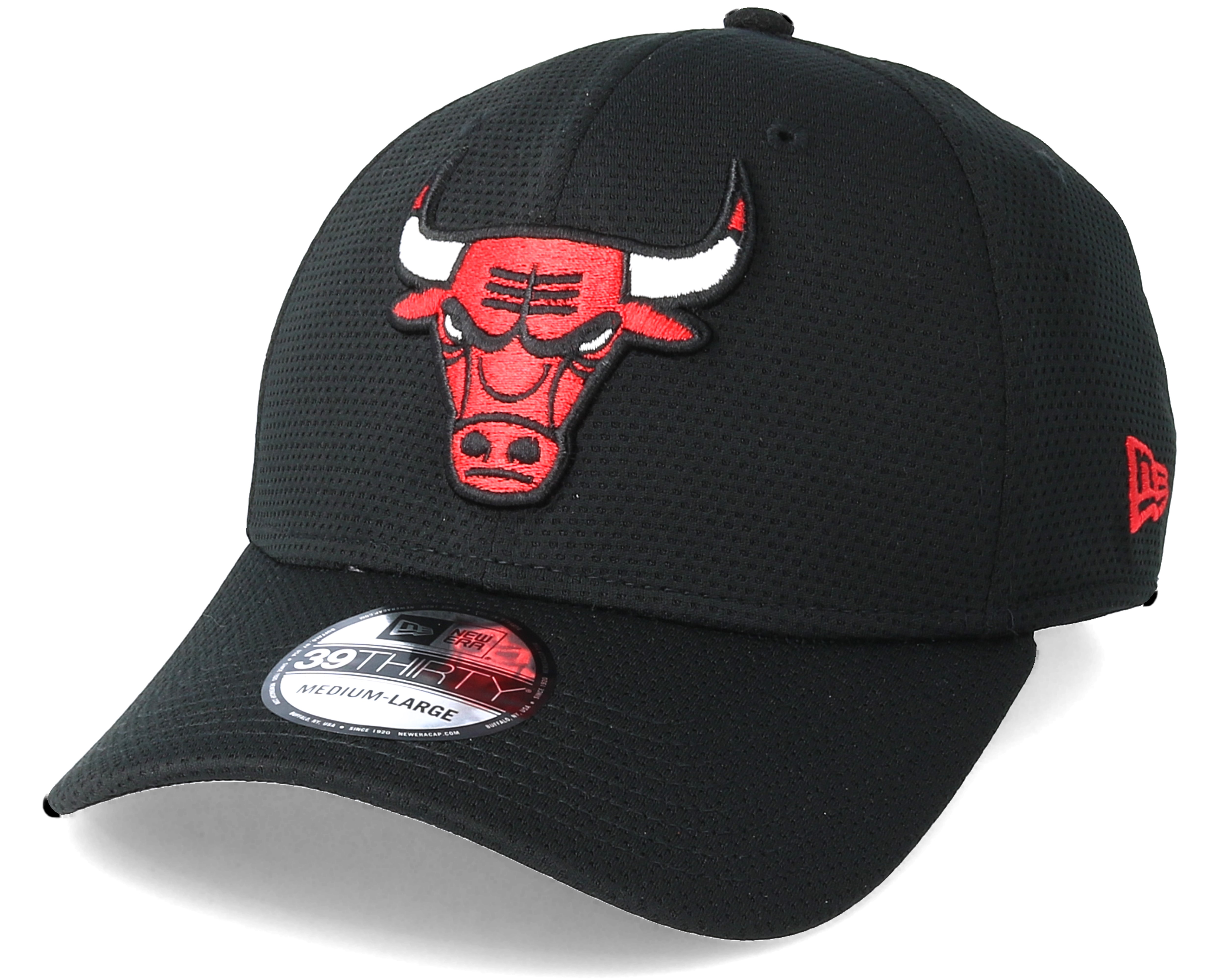 Chicago Bulls Sport Mesh 39Thirty Black Flexfit | Hatstoreworld.com