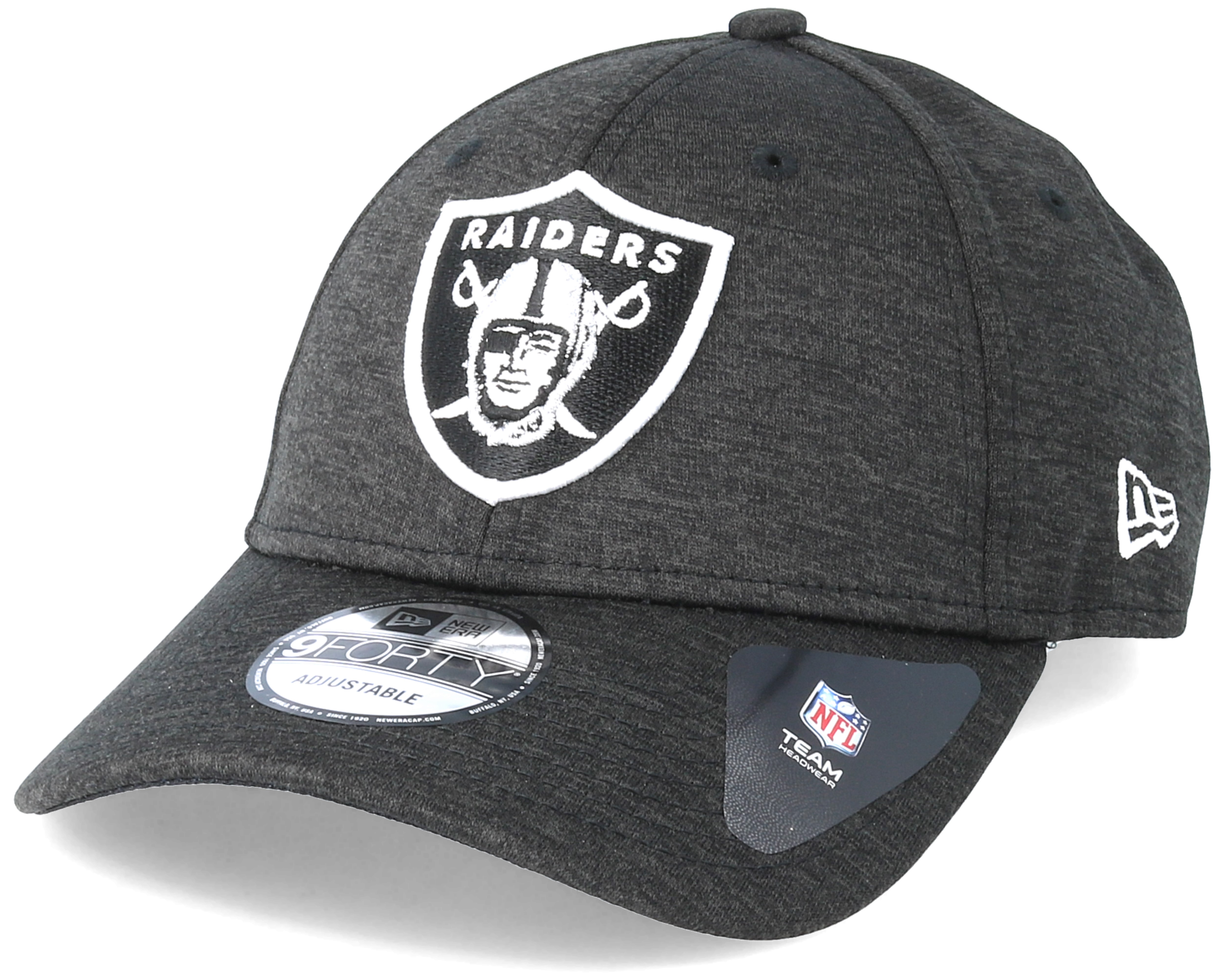 Oakland Raiders Shadow Tech 9Forty Black Adjustable | Hatstoreworld.com