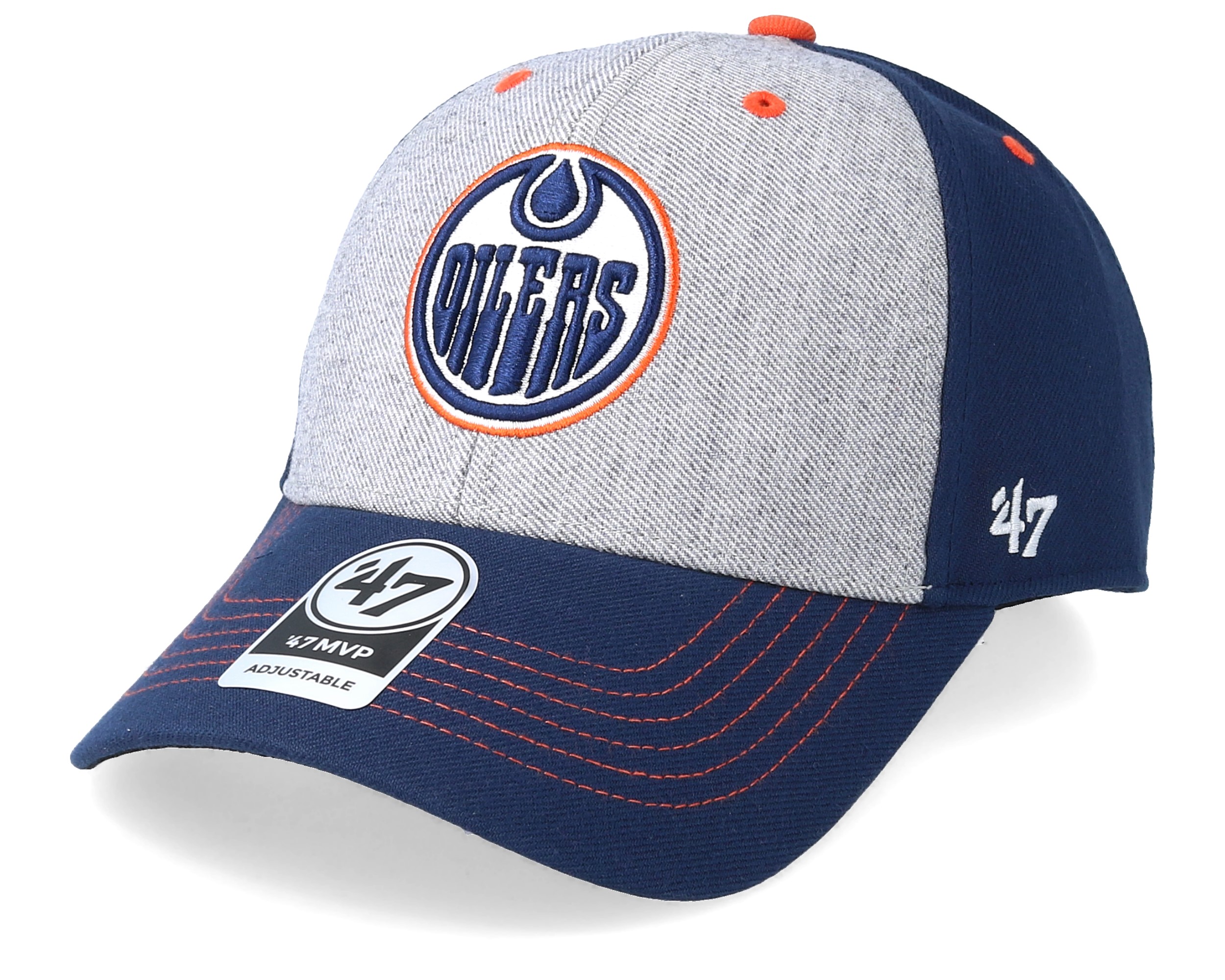 Edmonton Oilers Formation 47 Mvp Grey/Navy/Orange Adjustable - 47 Brand ...