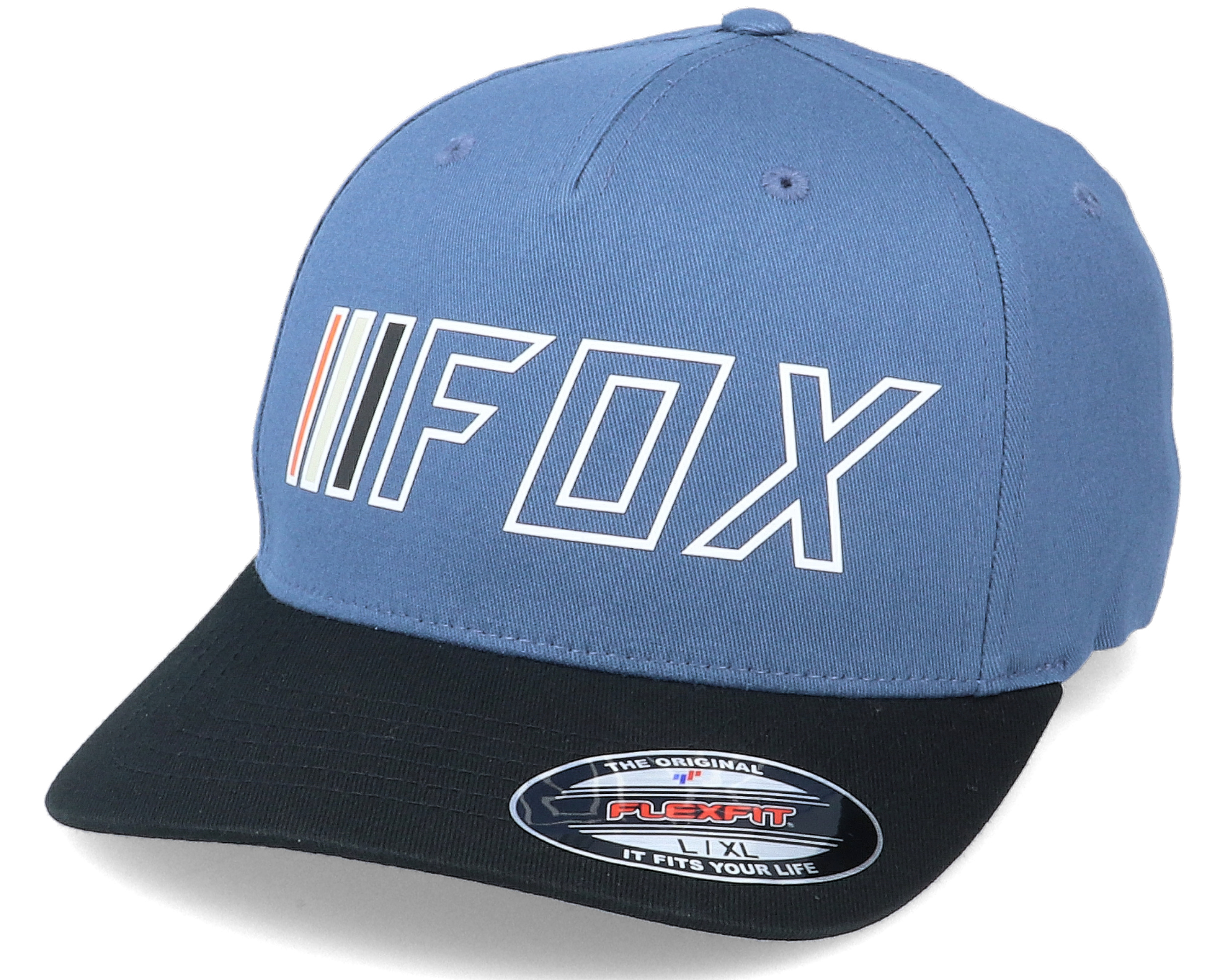 Brake Check Black/Steel Blue Flexfit - Fox | Hatstoreworld.com