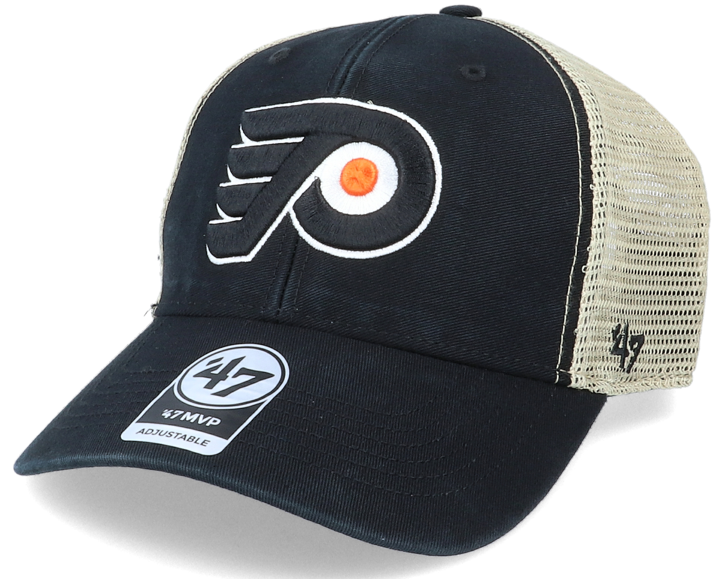 Philadelphia Flyers Flagship Wash Mvp Black/Beige Trucker ...