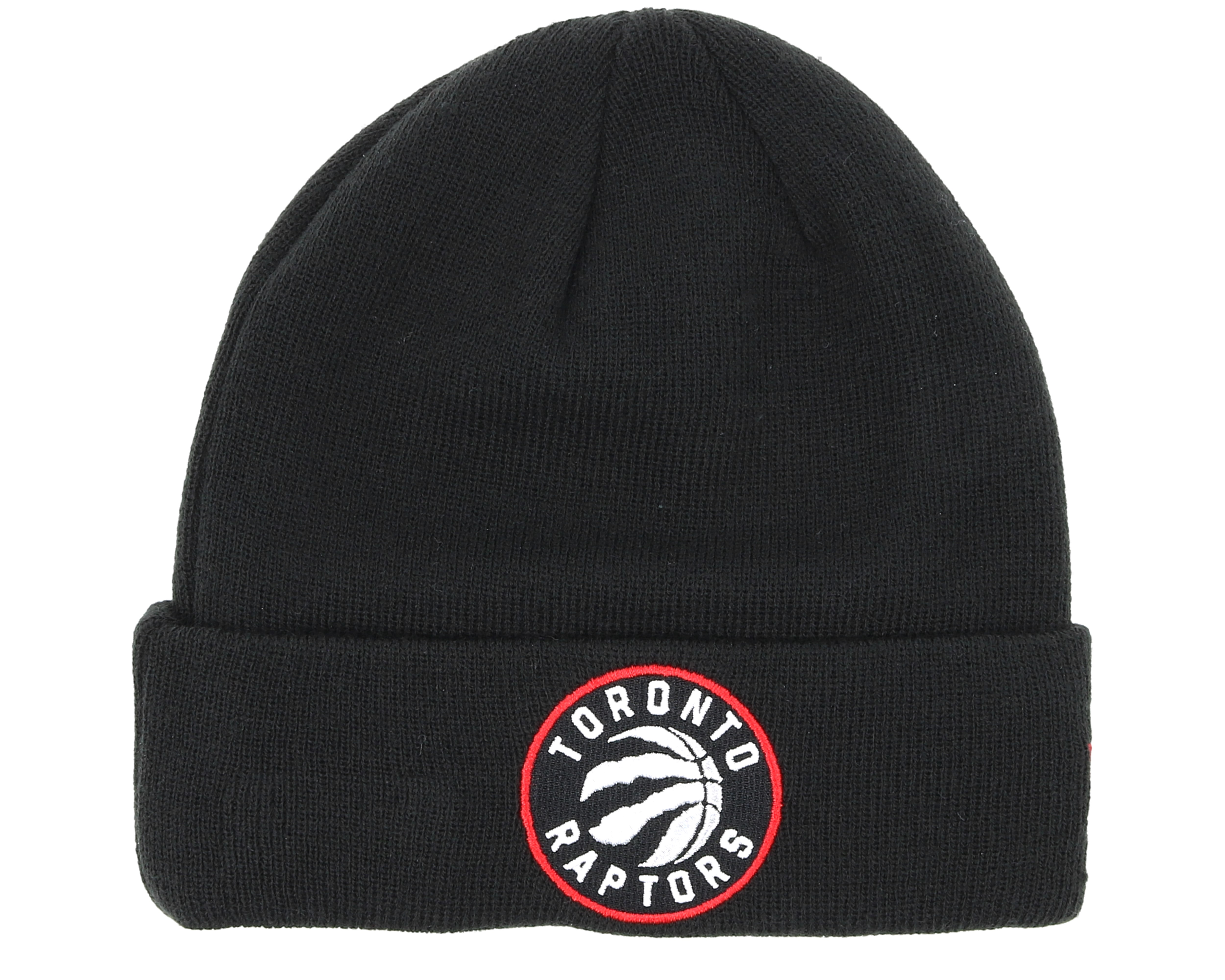 Toronto Raptors Team Essential Knit Black/Red Cuff | Hatstoreworld.com