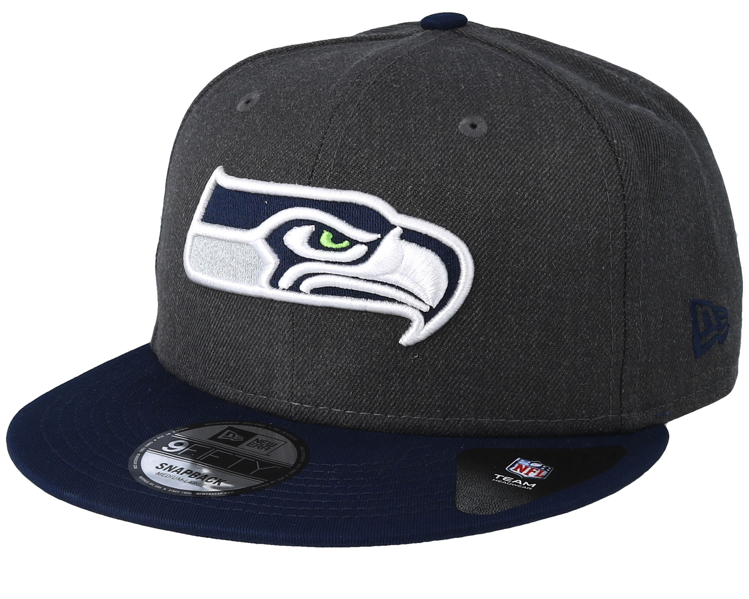 Seattle Seahawks Heather 9Fifty Dark Grey/Navy Snapback | Hatstoreworld.com