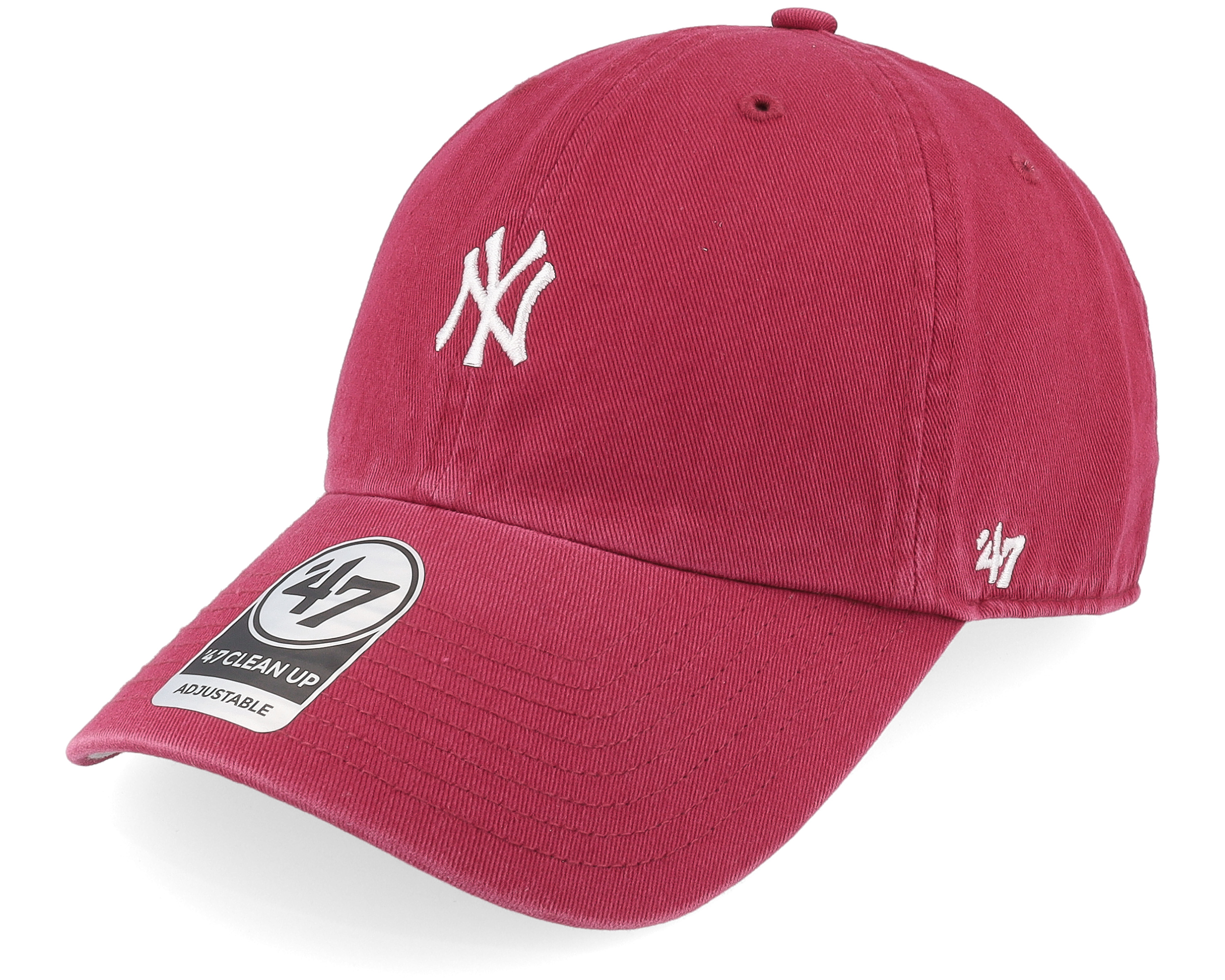 New York Yankees MLBBase Runner Clean Up Dark Red Dad Cap - 47 Brand ...