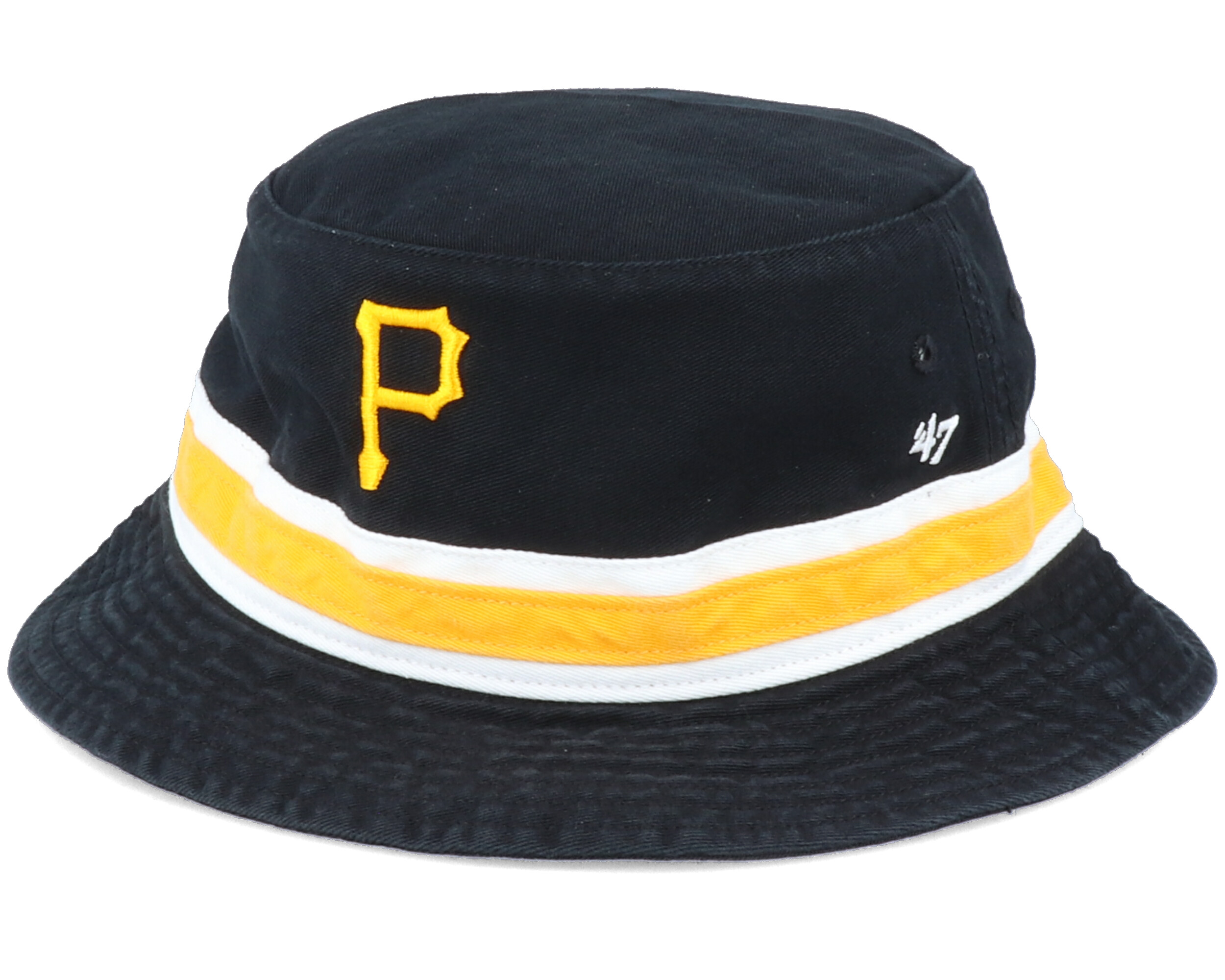 Pittsburgh Pirates Striped Black/Yellow Bucket | Hatstoreworld.com