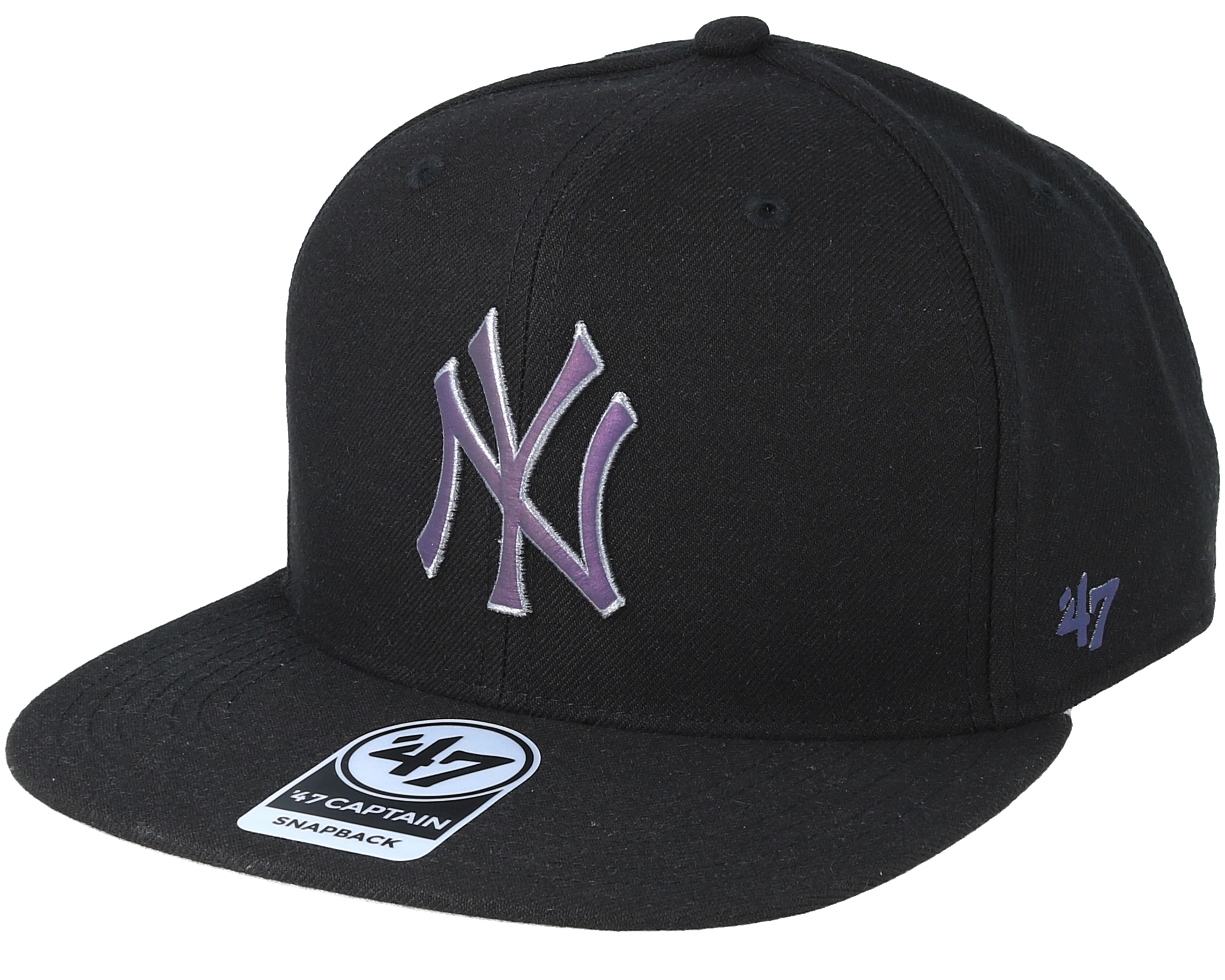 New York Yankees Iridescent 47 Captain Black Snapback - 47 Brand ...