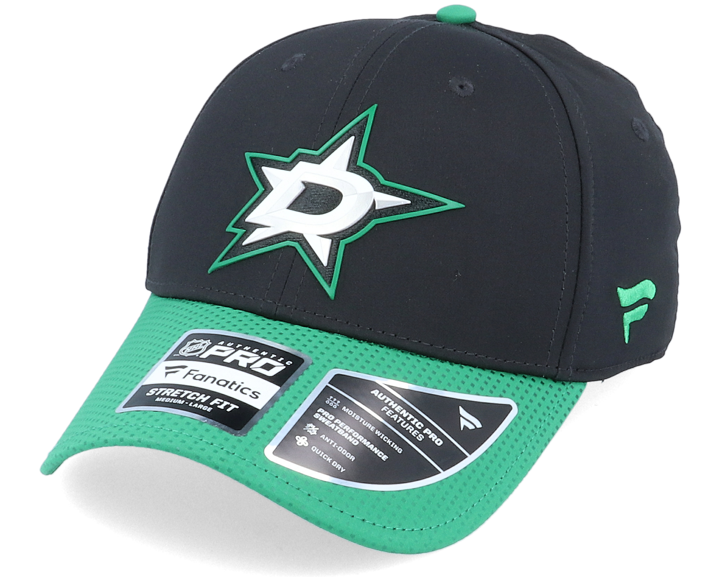 Dallas Stars Draft Structured Stretch Black/Green Flexfit ...