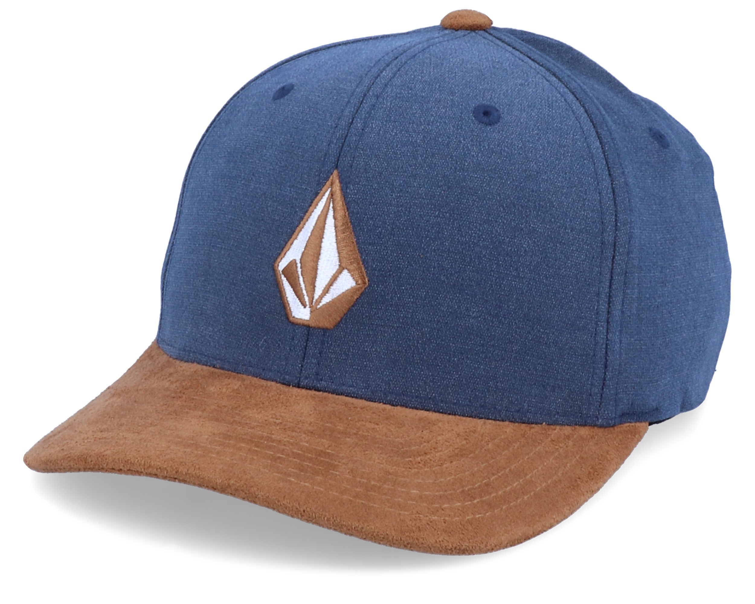 Full Stone Navy/Suede Brown Flexfit | Hatstoreworld.com