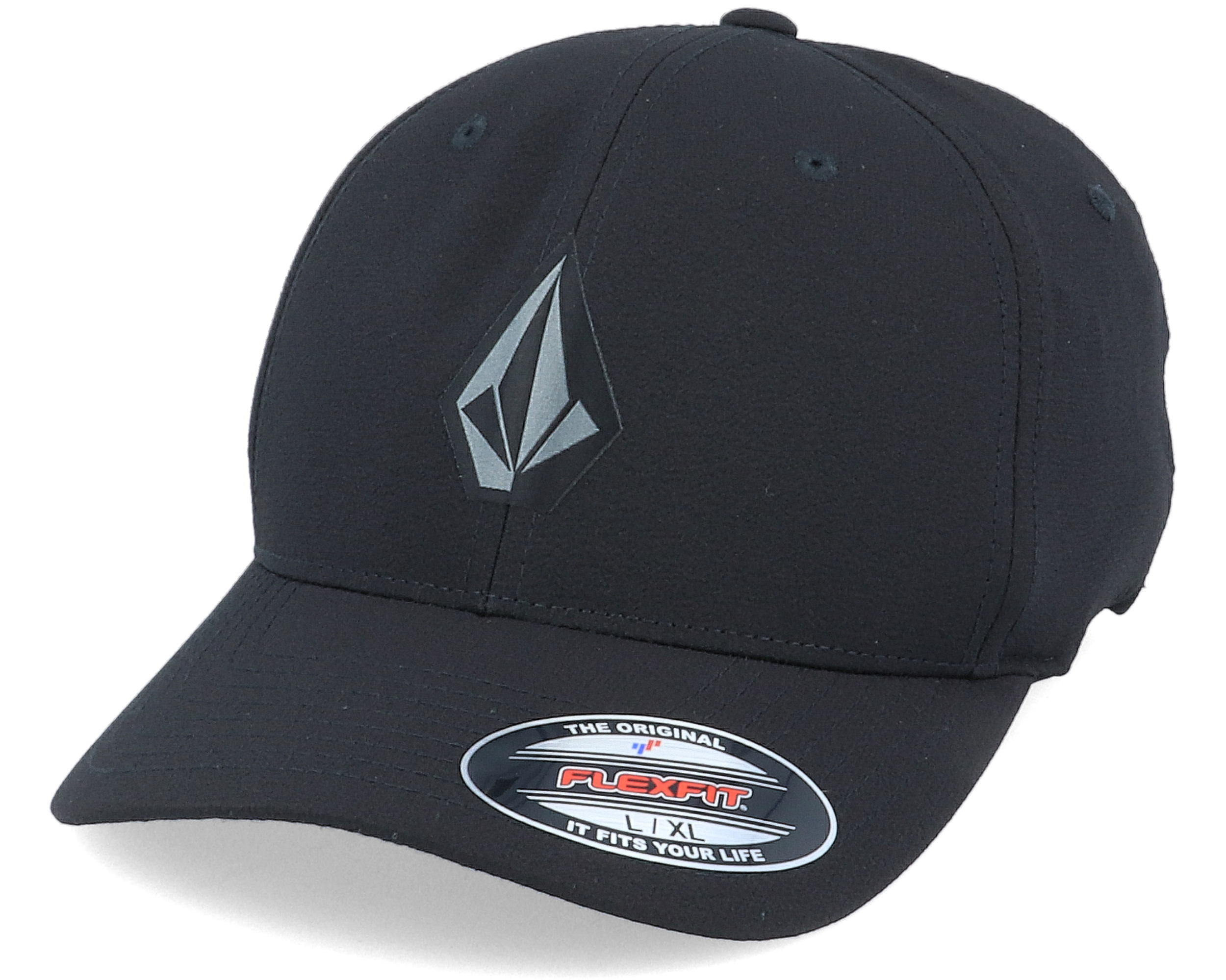 Stone Tech Xfit Black Flexfit - Volcom | Hatstoreworld.com