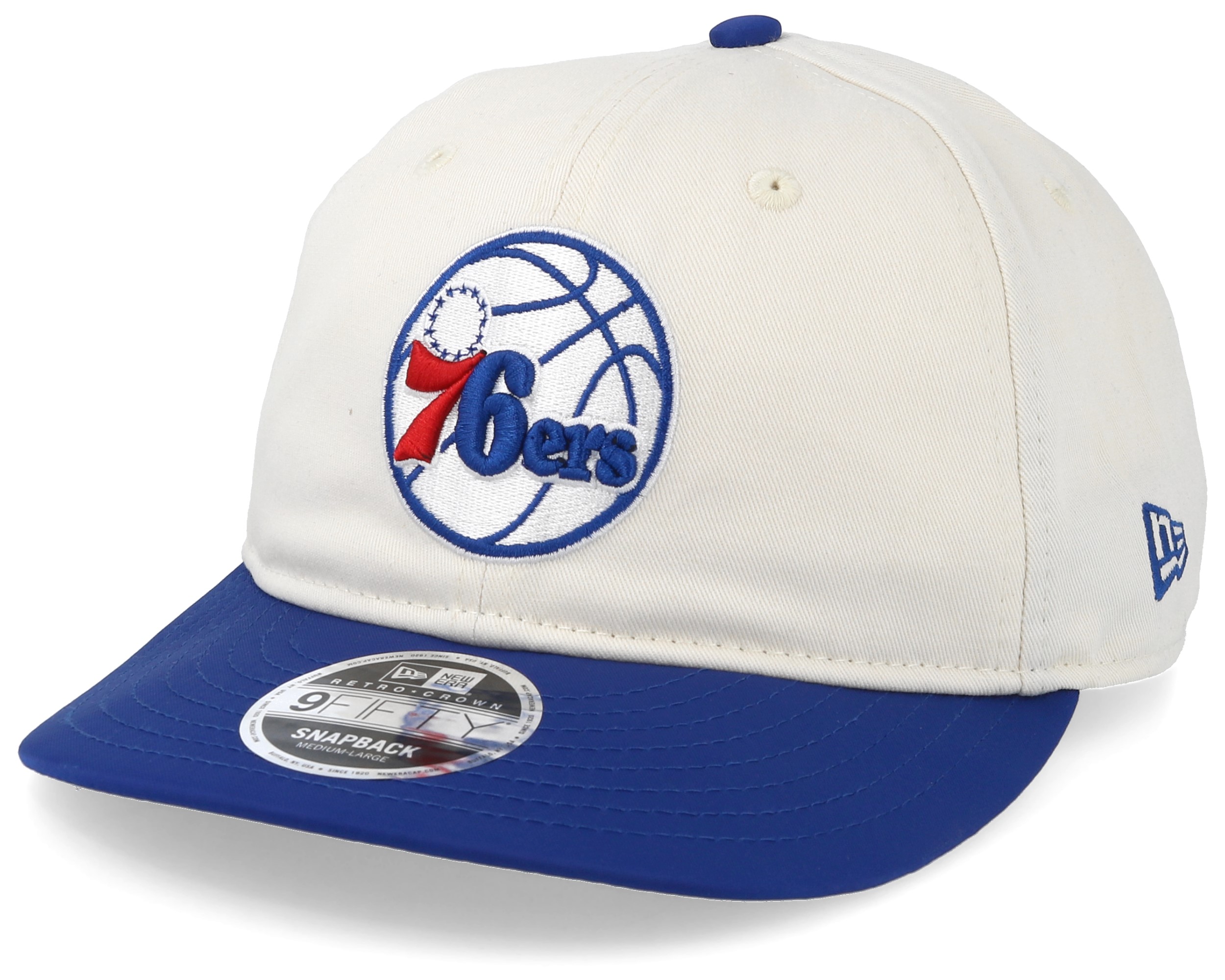 Philadelphia 76ers Retro Crown 9Fifty Stone/Blue Snapback ...