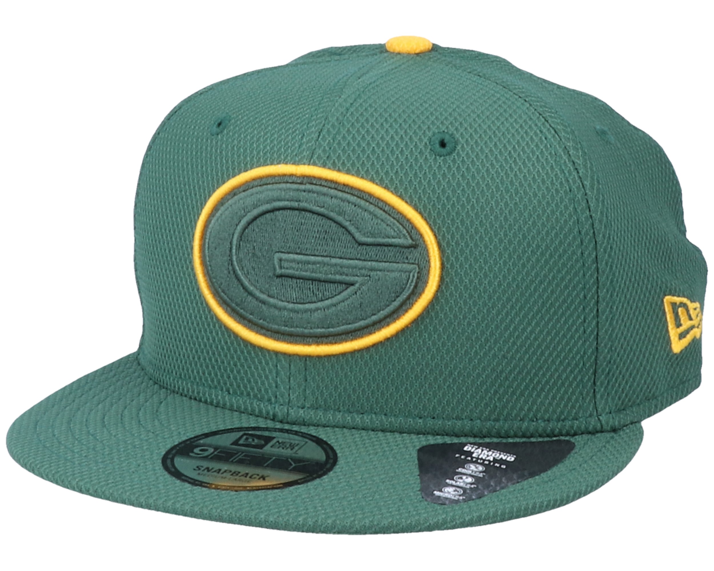 Green Bay Packers Team Outline 9Fifty Green/Yellow Snapback ...