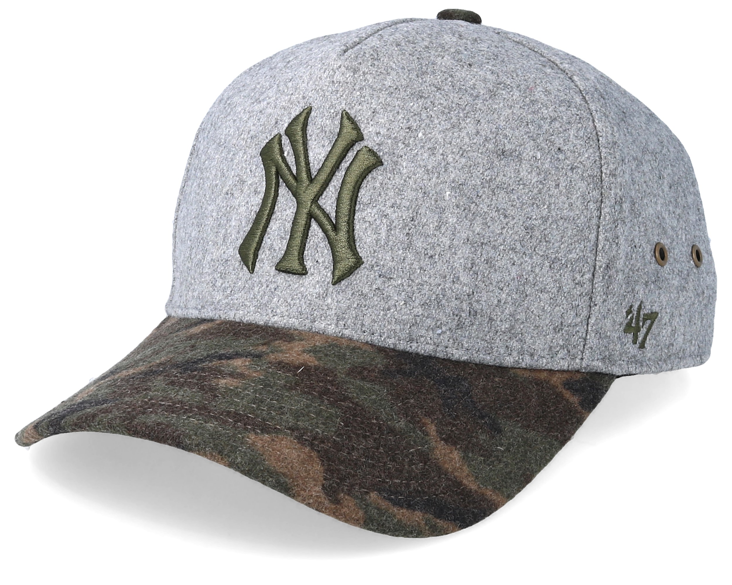 New York Yankees Hitchner Wool 47 Mvp Grey/Camo Adjustable - 47 Brand ...