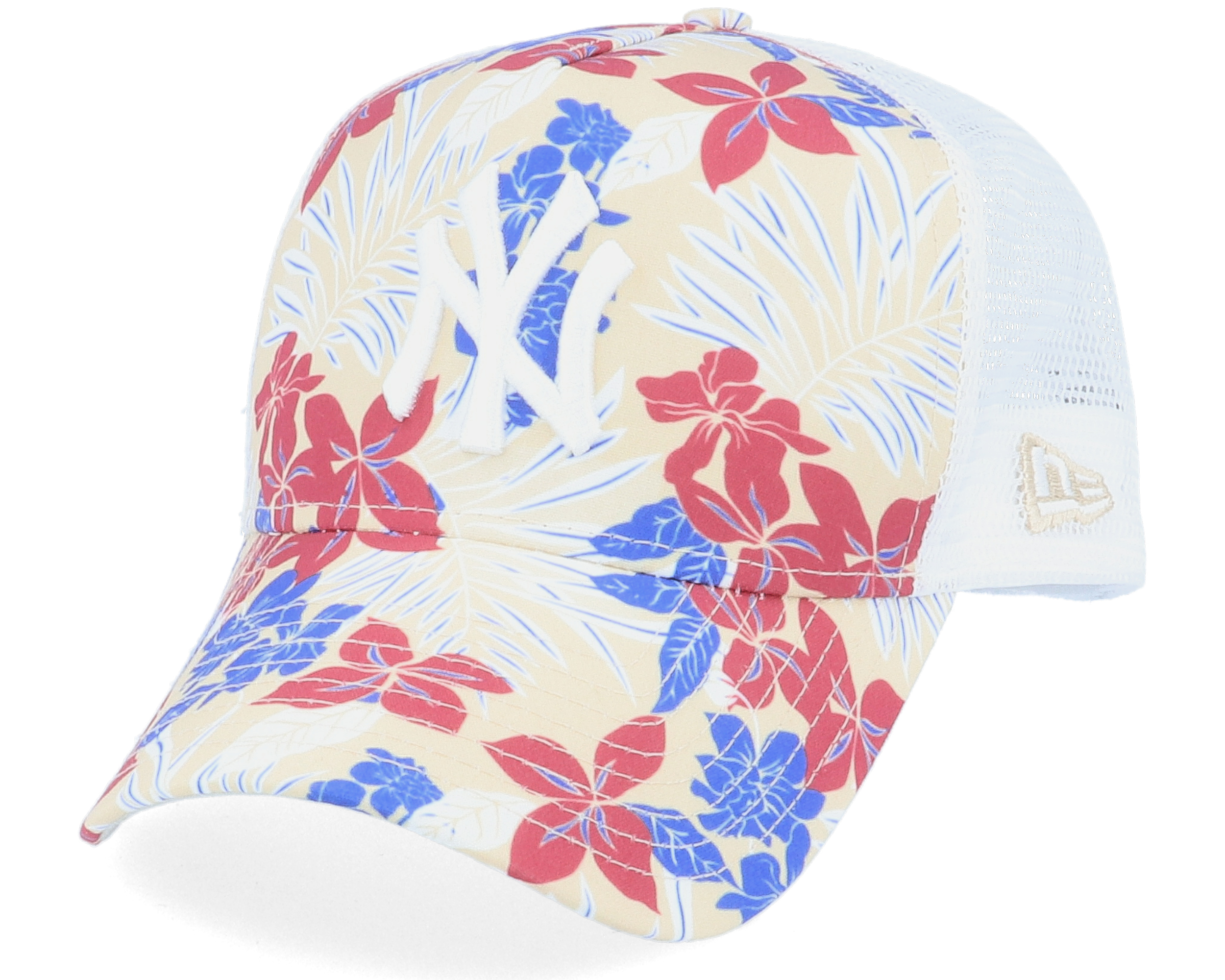 New York Yankees MLB Infill Flower Stone/White Trucker | Hatstoreworld.com