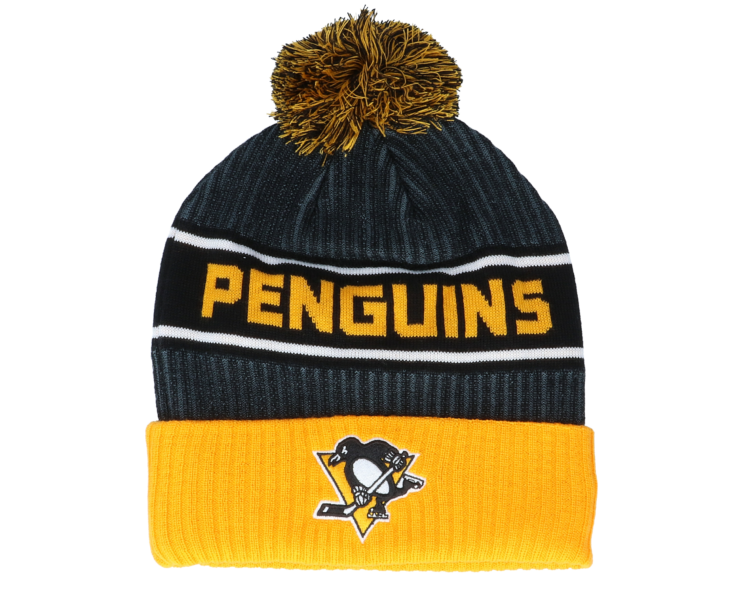 Pittsburgh Penguins Authentic Pro Locker Room Black/Yellow Pom ...