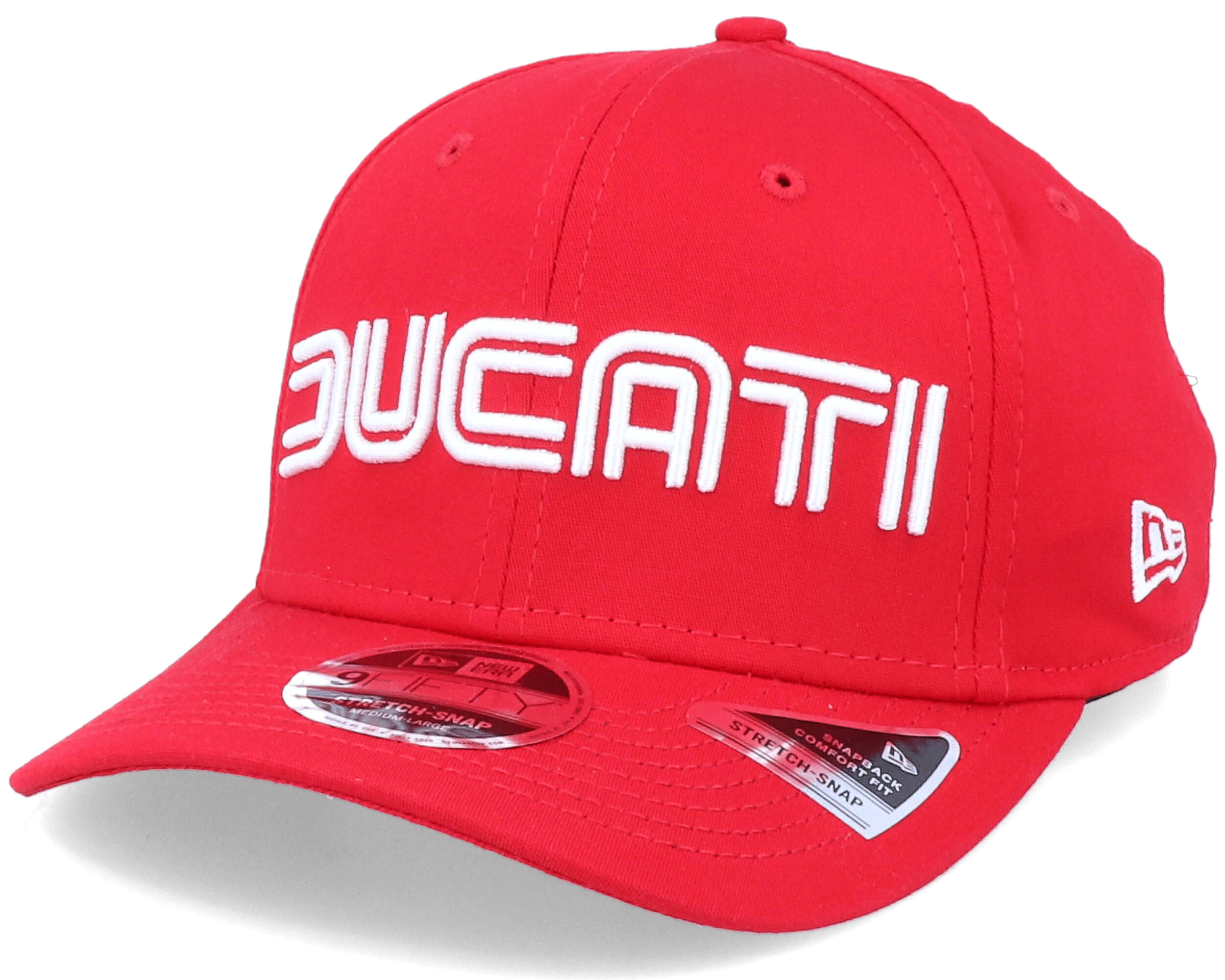 Ducati Wordmark 9Fifty Stretch Scarlet/White Adjustable | Hatstoreworld.com