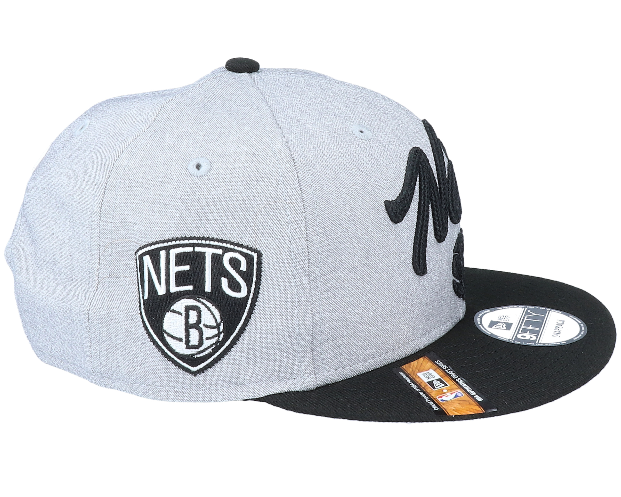 Brooklyn Nets NBA 20 Draft 9Fifty Heather Grey/Black Snapback ...