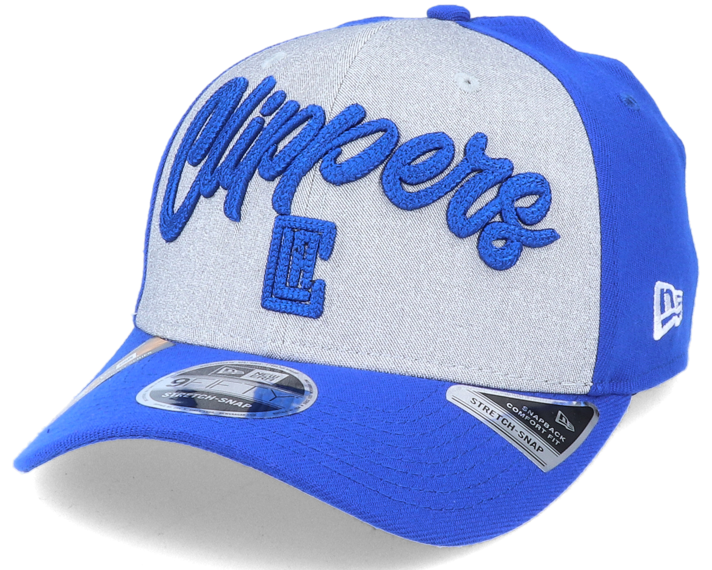 LA Clippers NBA 20 Draft 9Fifty Stretch Snap Grey/Royal Blue Adjustable ...
