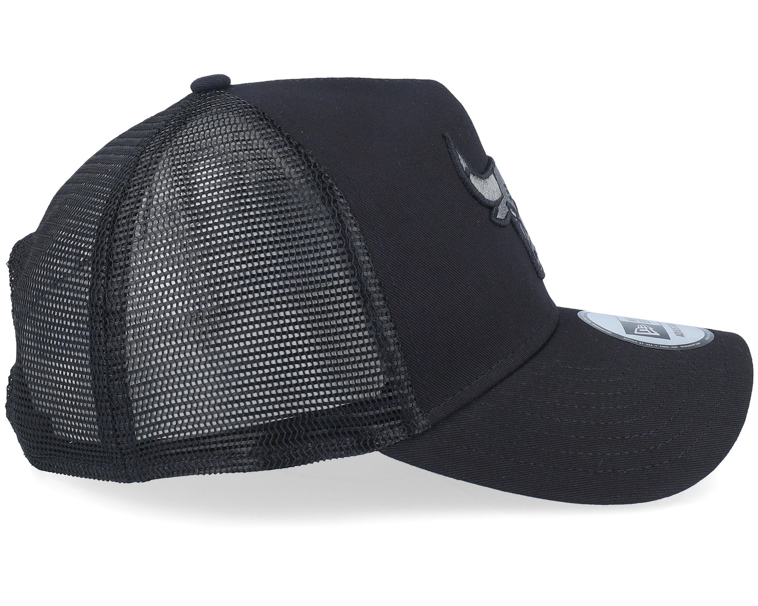 Chicago Bulls Bob Team Logo 9Forty A-Frame Black Trucker - New Era cap ...