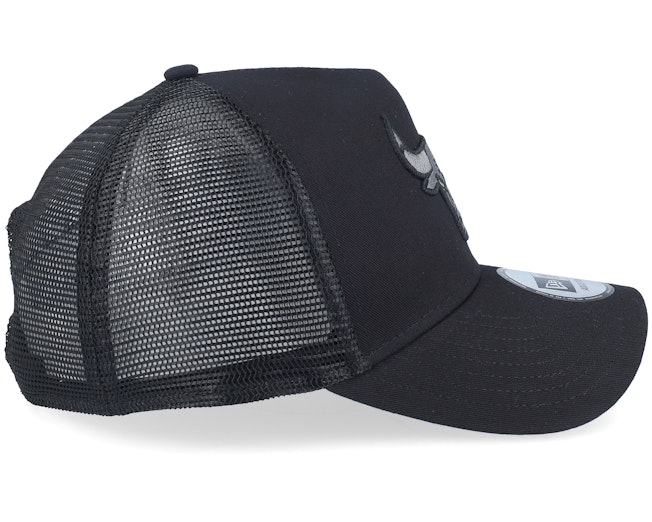 Chicago Bulls Bob Team Logo 9Forty A-Frame Black Trucker - New Era caps ...