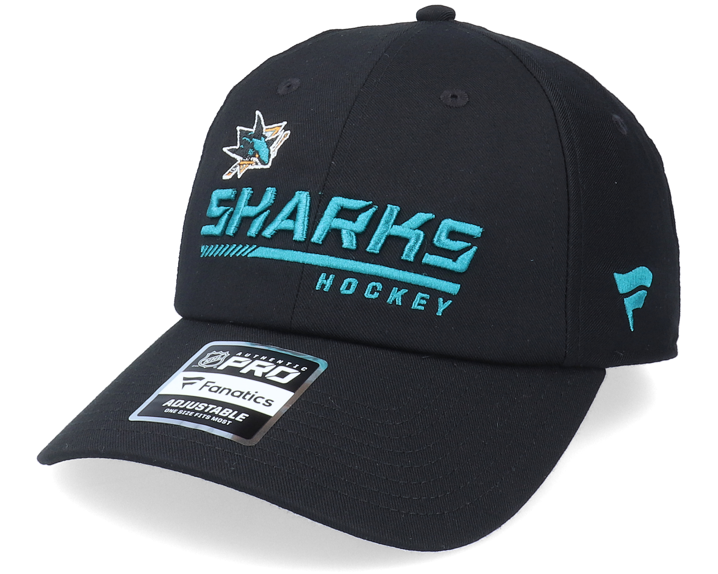 San Jose Sharks Locker Room Black Dad Cap | Hatstoreworld.com