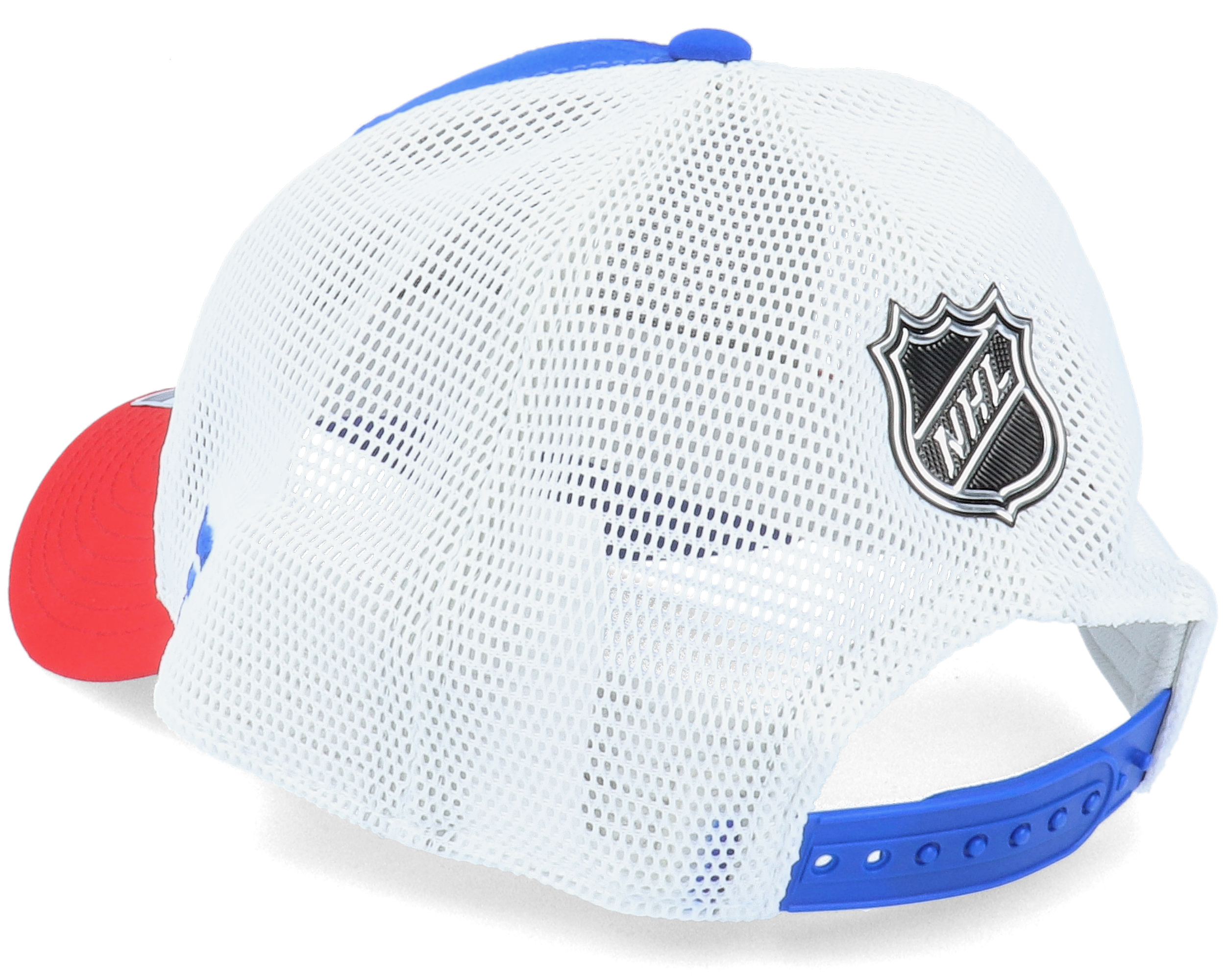 Kids New York Rangers NHL Draft Home Structured Blue/Red/White Trucker ...