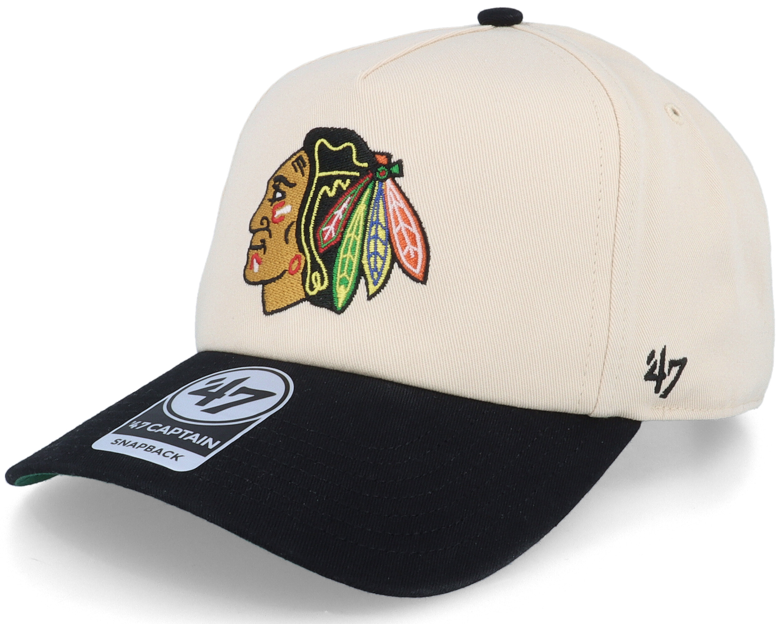 Chicago Blackhawks Nantasket Captain Natural/Black Adjustable ...