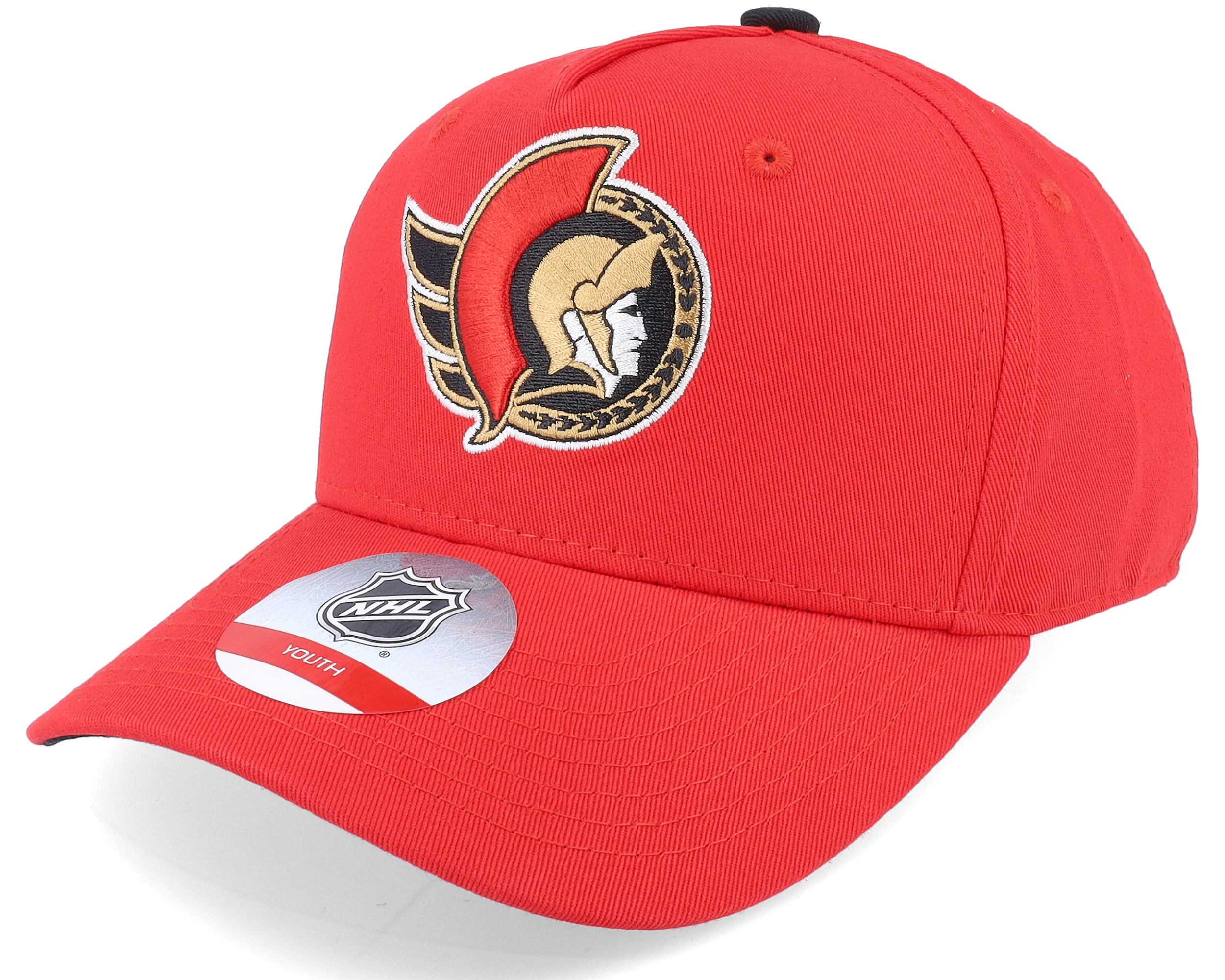 Kids Ottawa Senators Precurved Cap Red Adjustable | Hatstoreworld.com