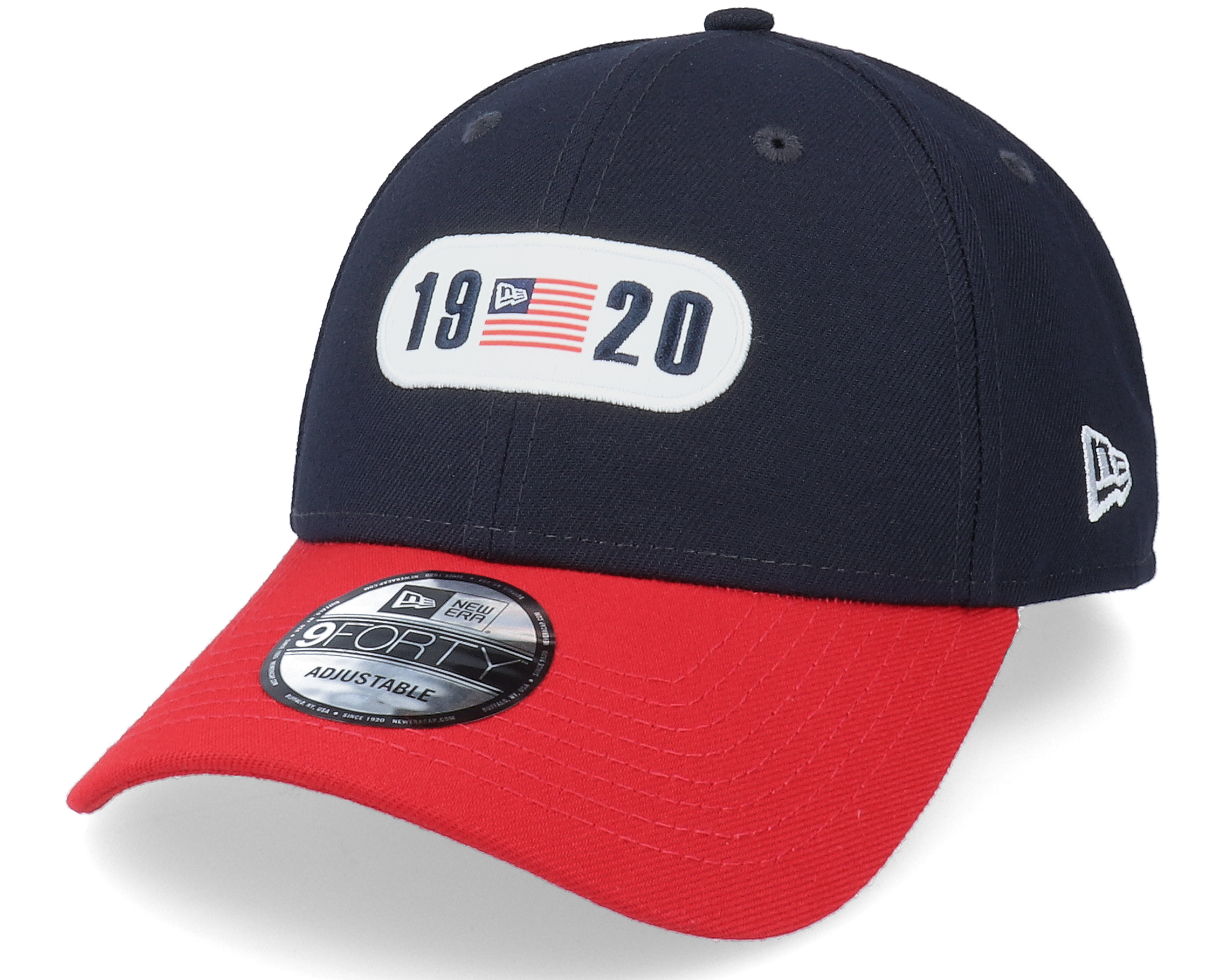 Tri Colour 9Forty Navy/Red Adjustable - New Era | Hatstoreworld.com