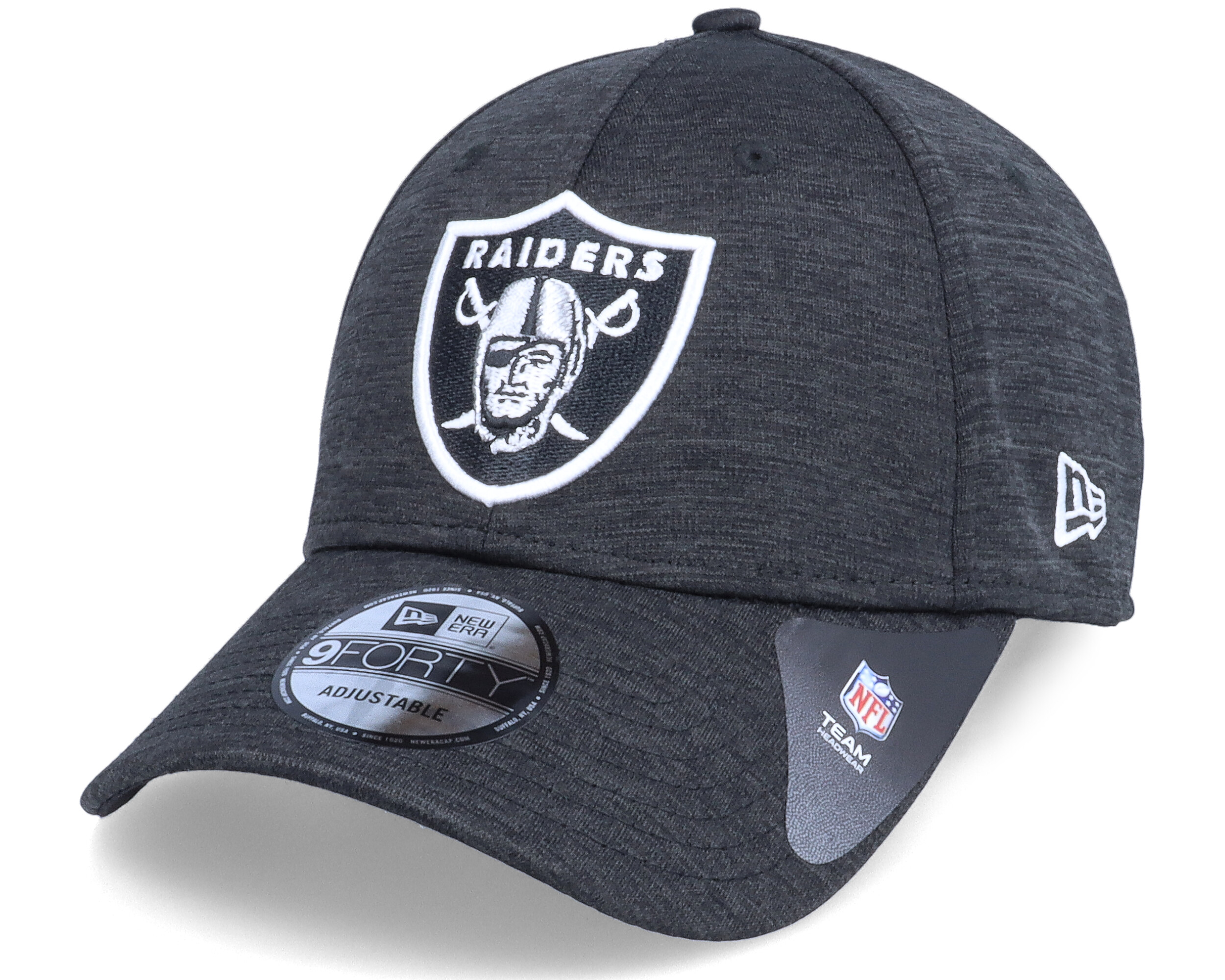 Las Vegas Raiders Shadow Tech 9FORTY Black Adjustable | Hatstoreworld.com