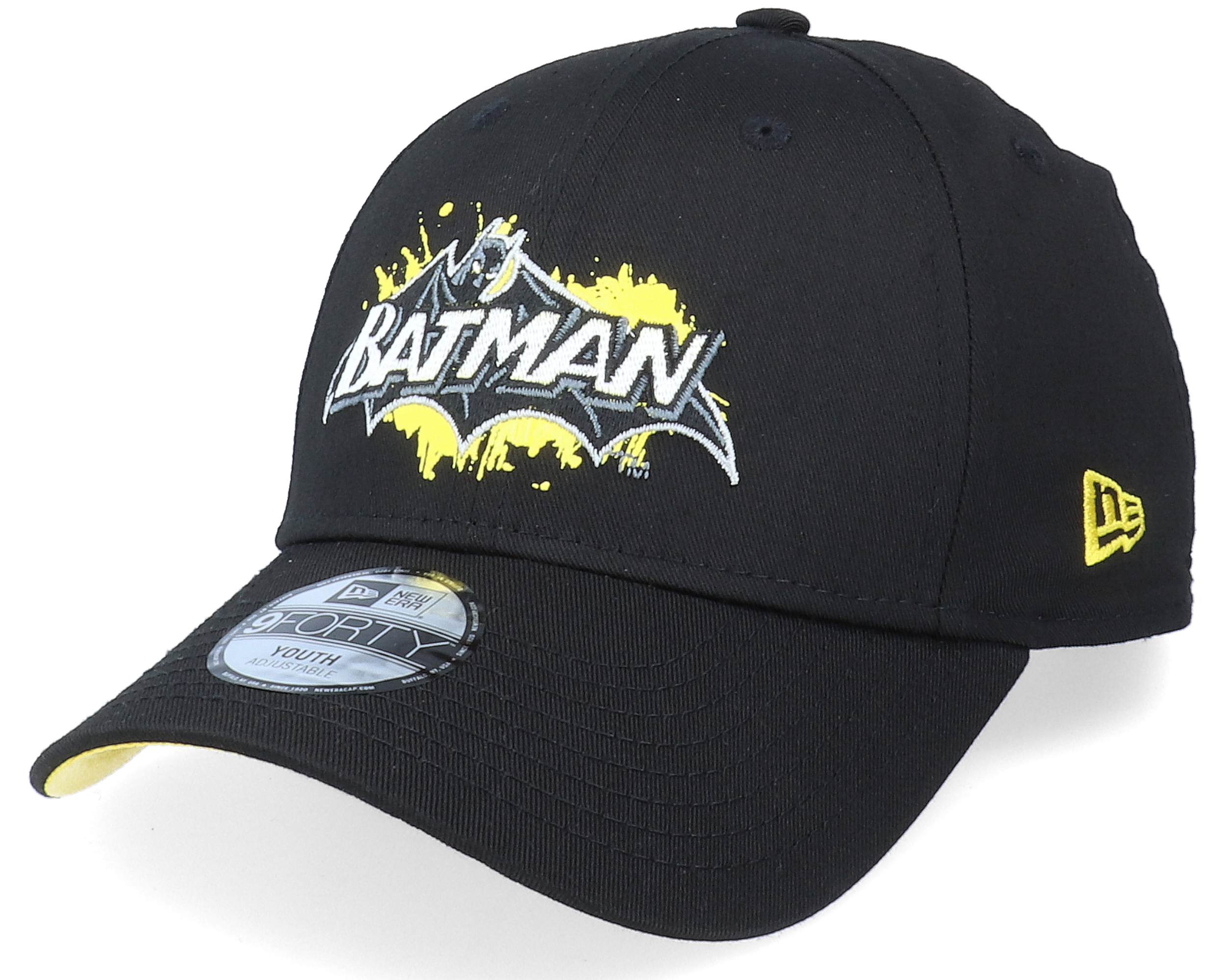 Kids Character Splat 9FORTY Batman Black Adjustable | Hatstoreworld.com