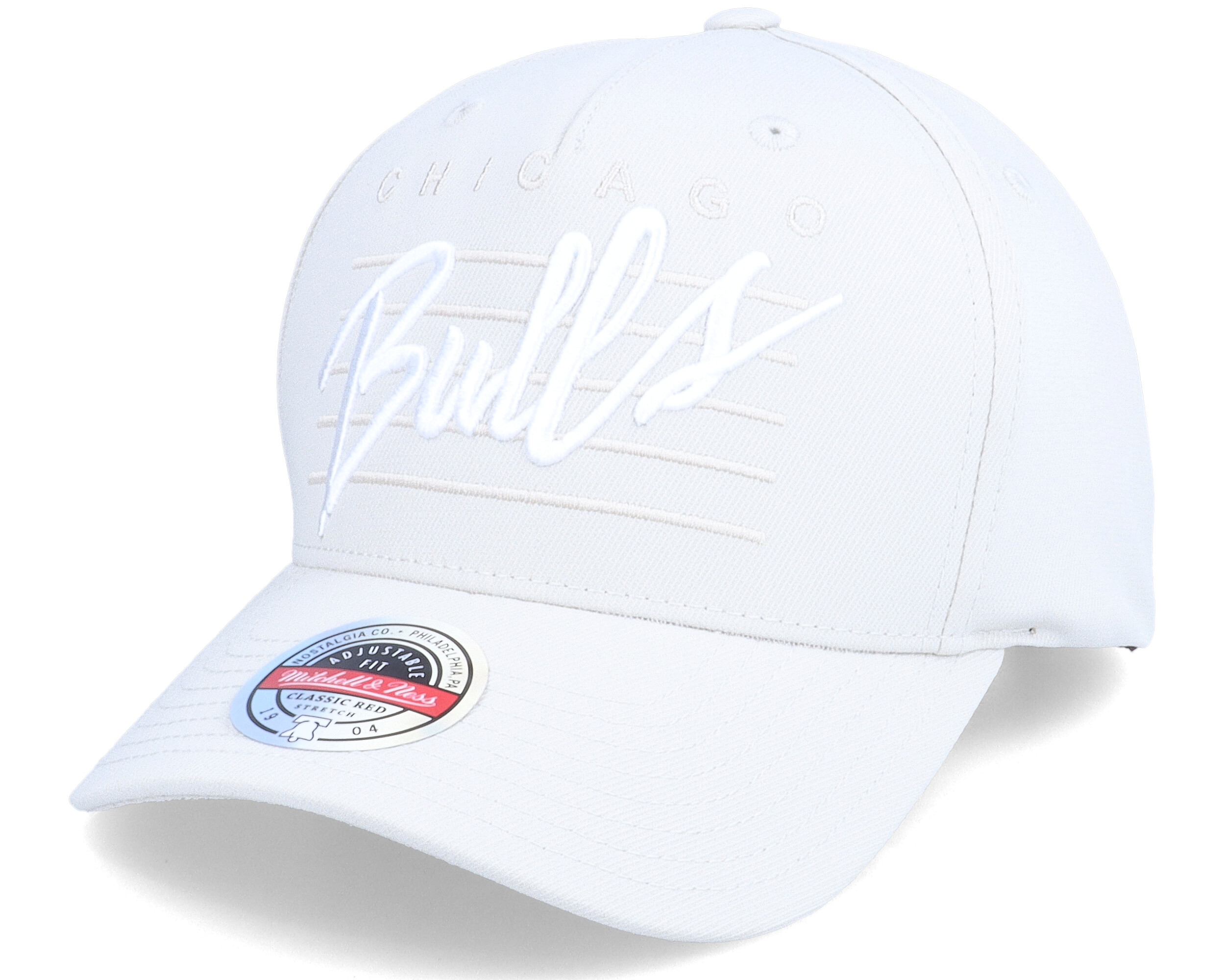 Chicago Bulls Cursive Stretch Khaki Adjustable | Hatstoreworld.com