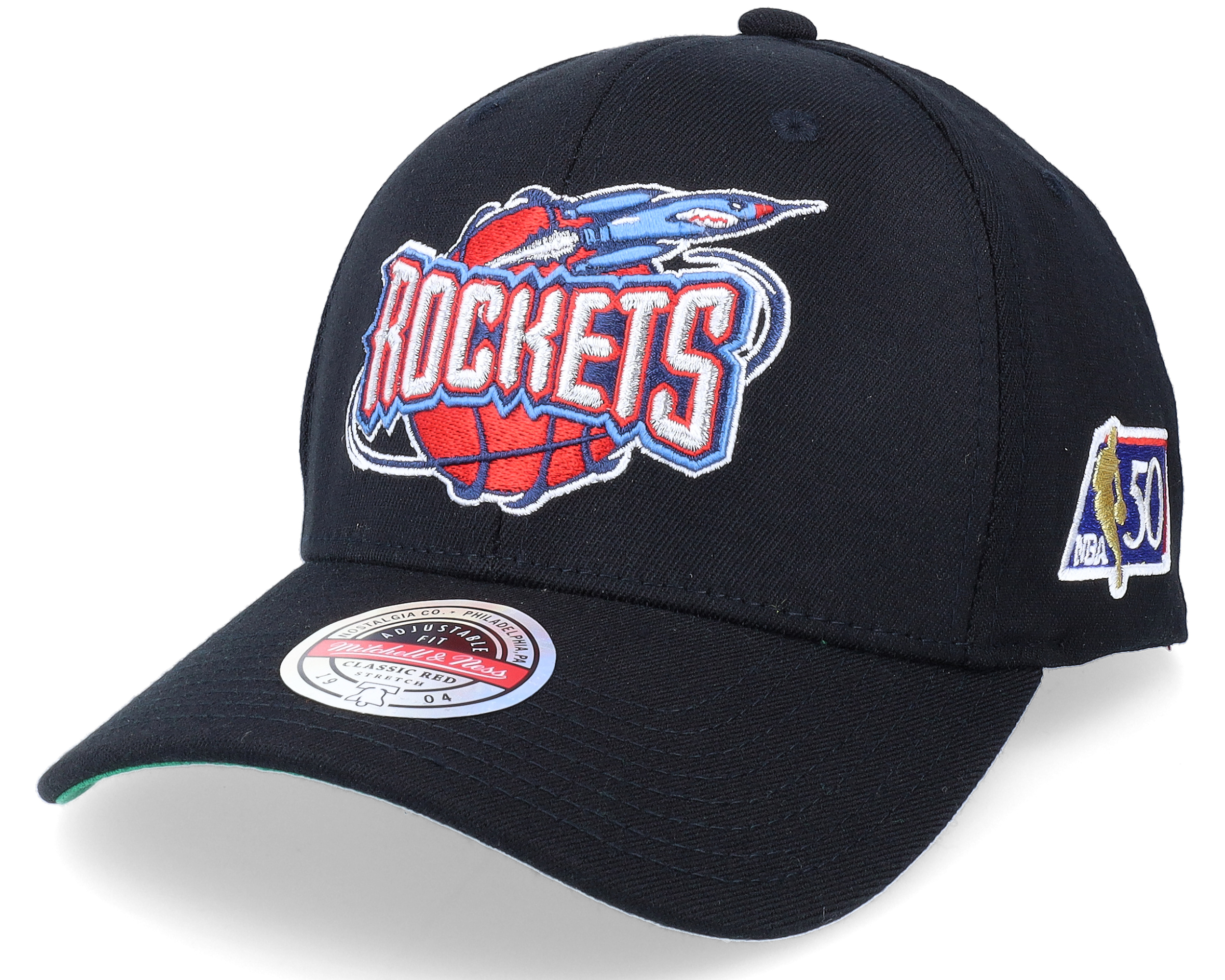 Houston Rockets 50th Anniversary Patch Black Adjustable | Hatstoreworld.com