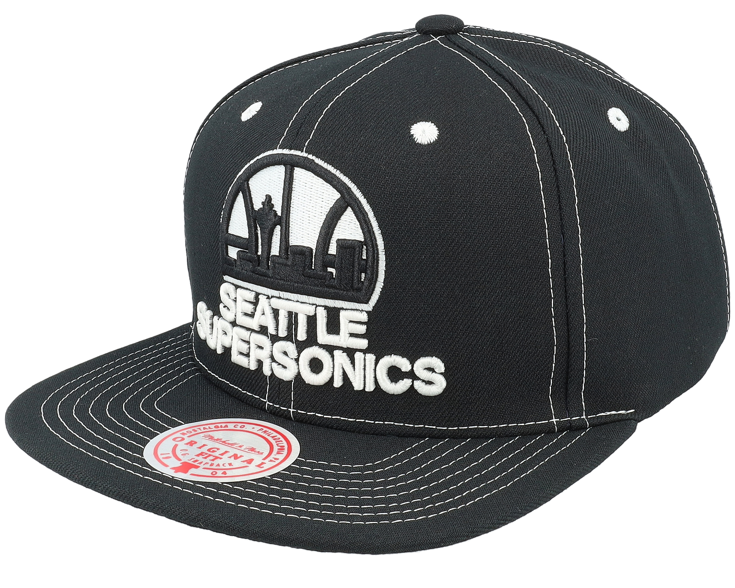 Seattle Supersonics Glow Up Black Snapback | Hatstoreworld.com
