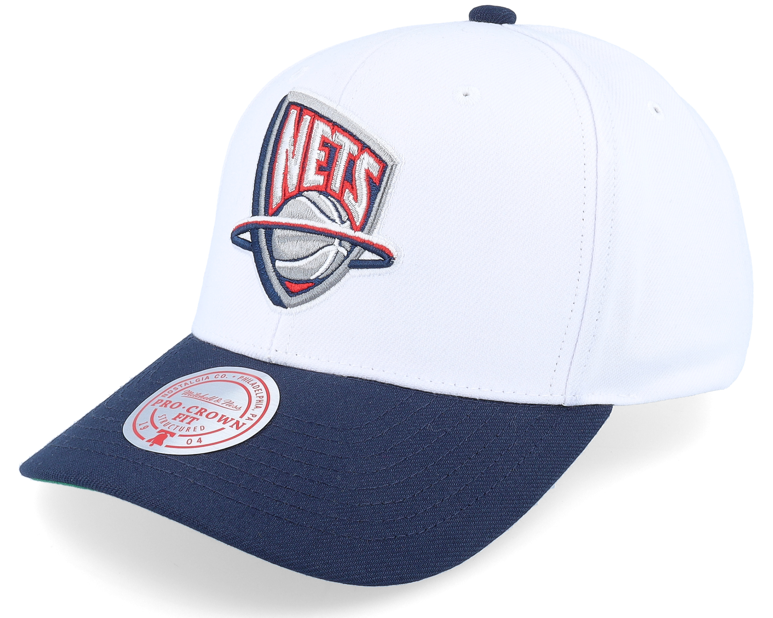 New Jersey Nets Team 2 Tone 2.0 Pro White/Navy Adjustable - Mitchell ...