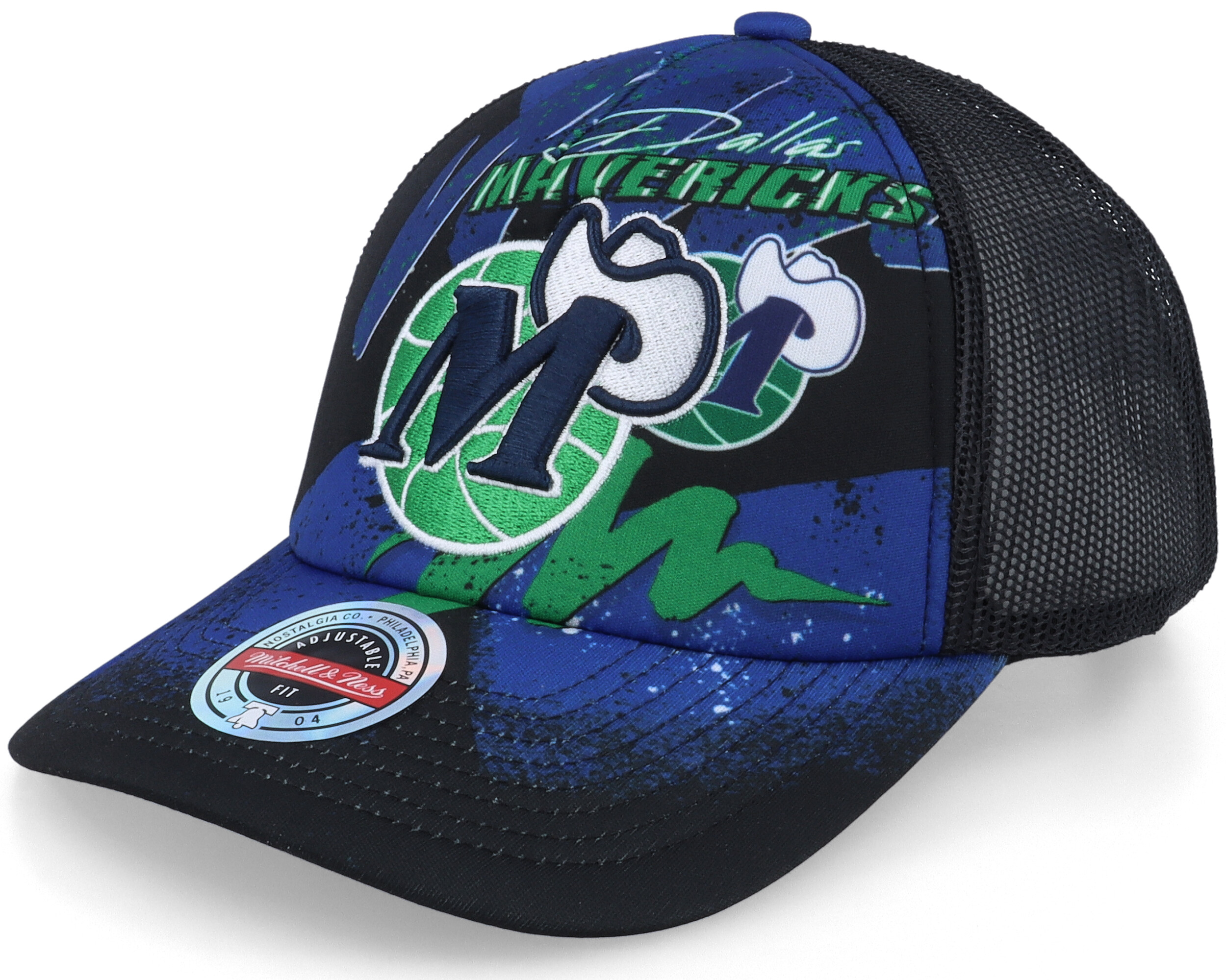 Dallas Mavericks Hyper Black Trucker | Hatstoreworld.com