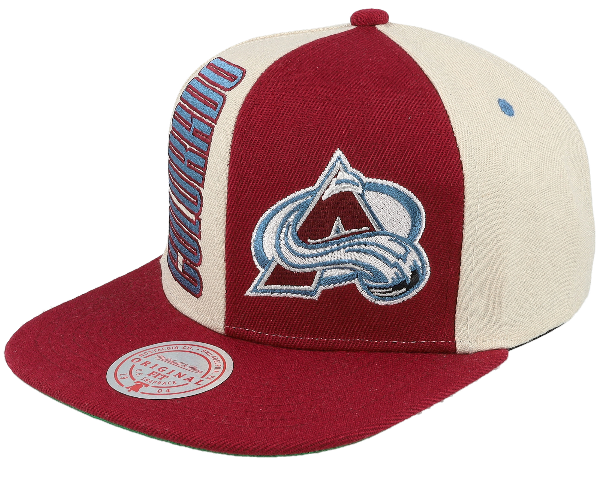 Colorado Avalanche Pop Panel Off White/Maroon Snapback | Hatstoreworld.com