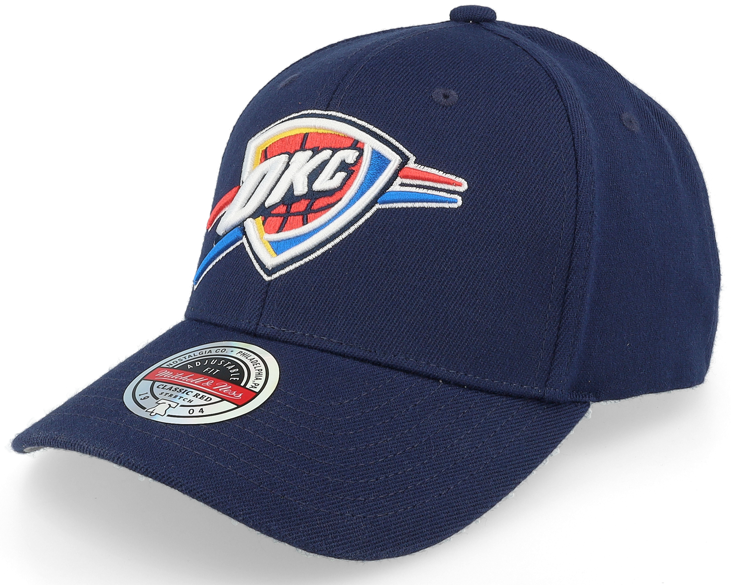 Oklahoma City Thunder Team Ground 2.0 Stretch Blue Adjustable - Mitchell & Ness cap ...