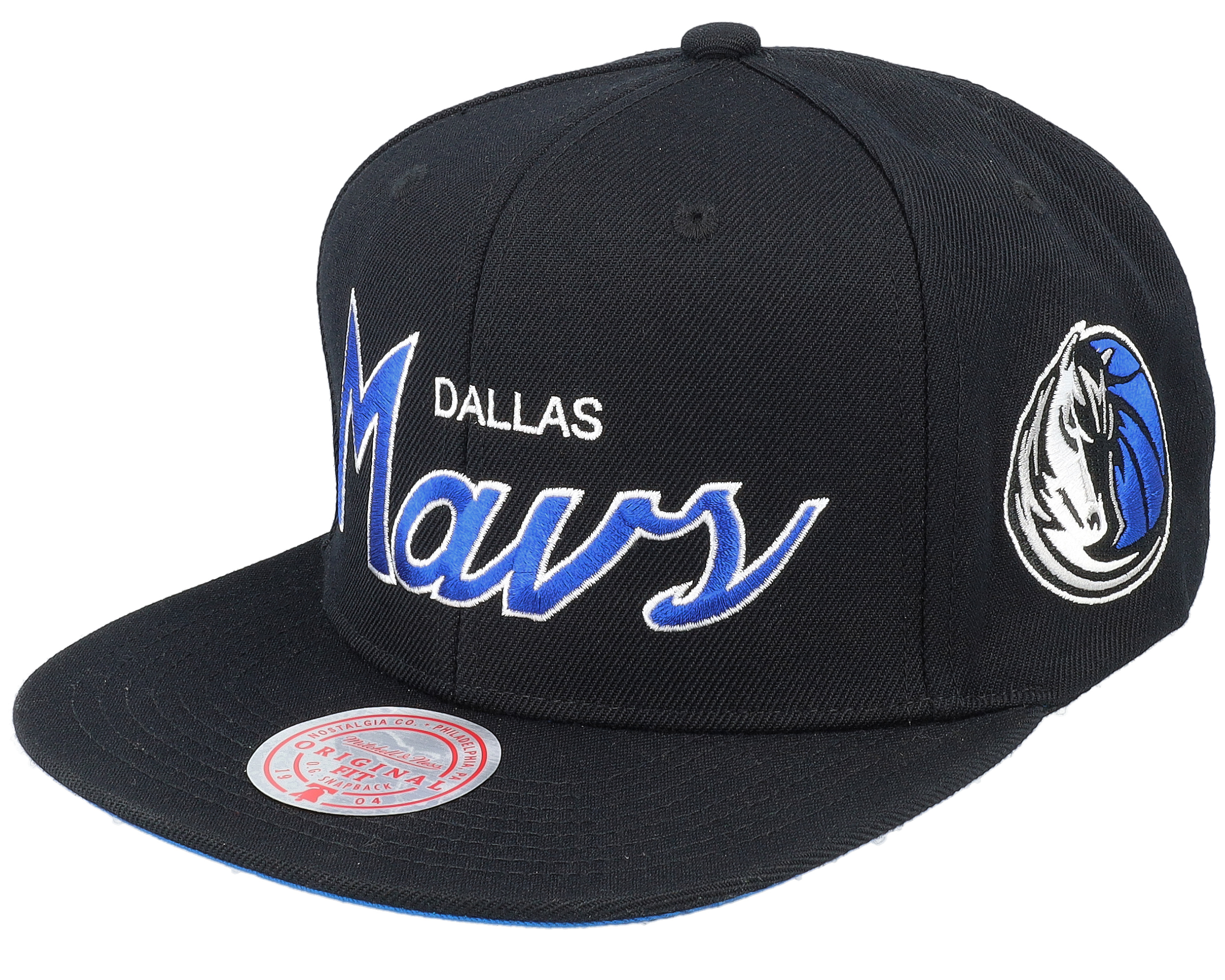 Dallas Mavericks Team Script 2.0 Black Snapback | Hatstore.com