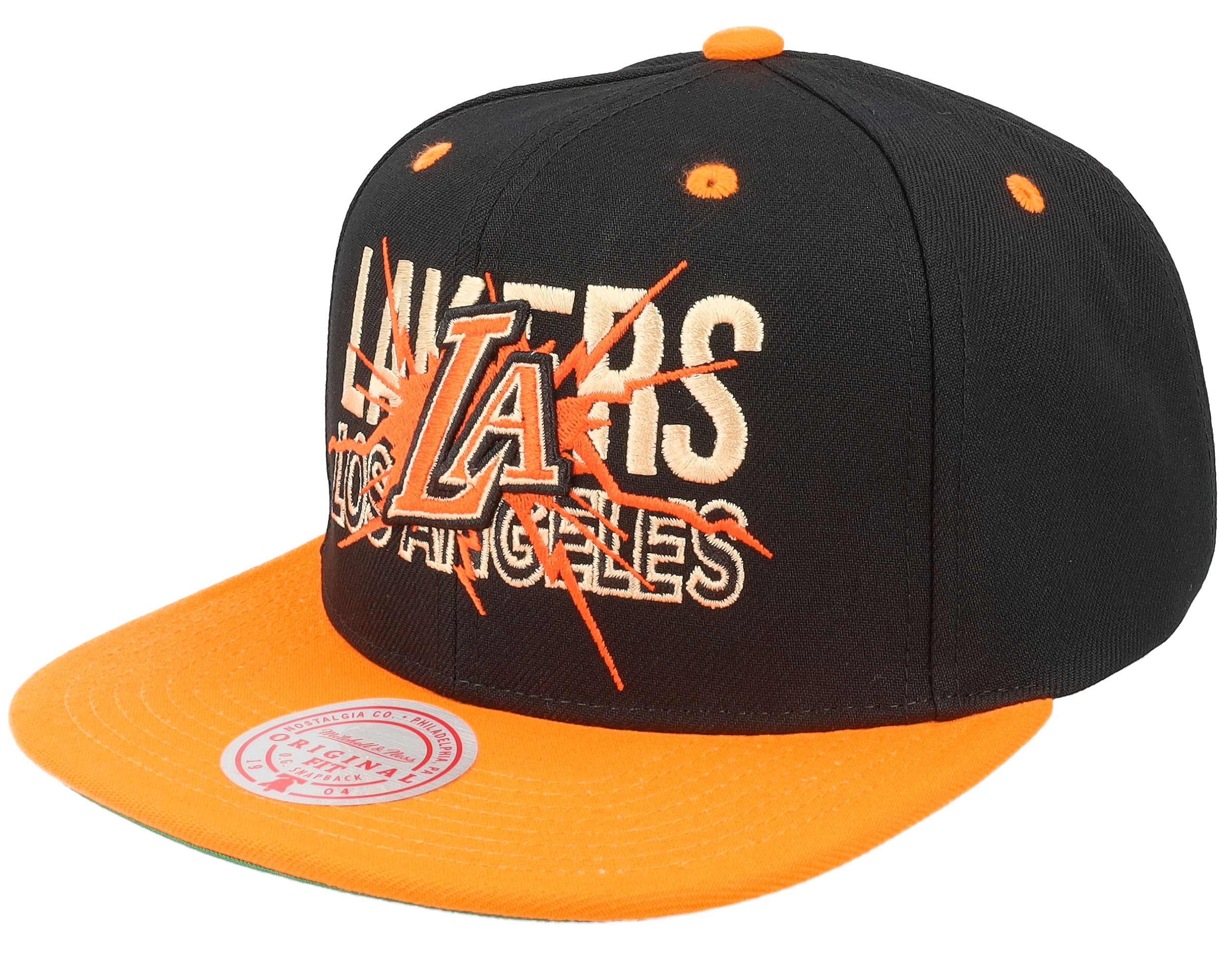 Los Angeles Lakers Shattered Black/Orange Snapback | Hatstoreworld.com