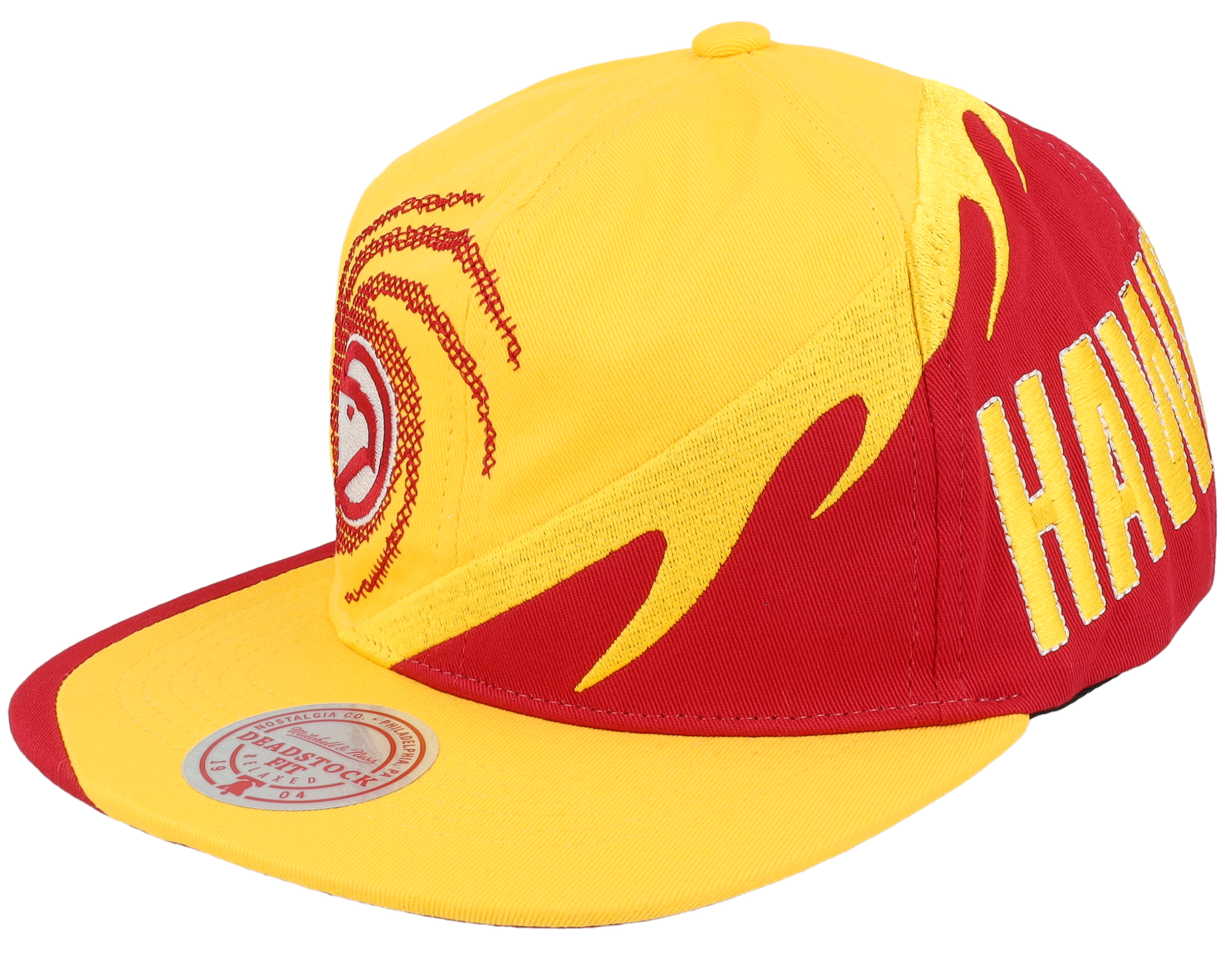 Atlanta Hawks Spiral Deadstock Yellow Snapback - Mitchell & Ness ...