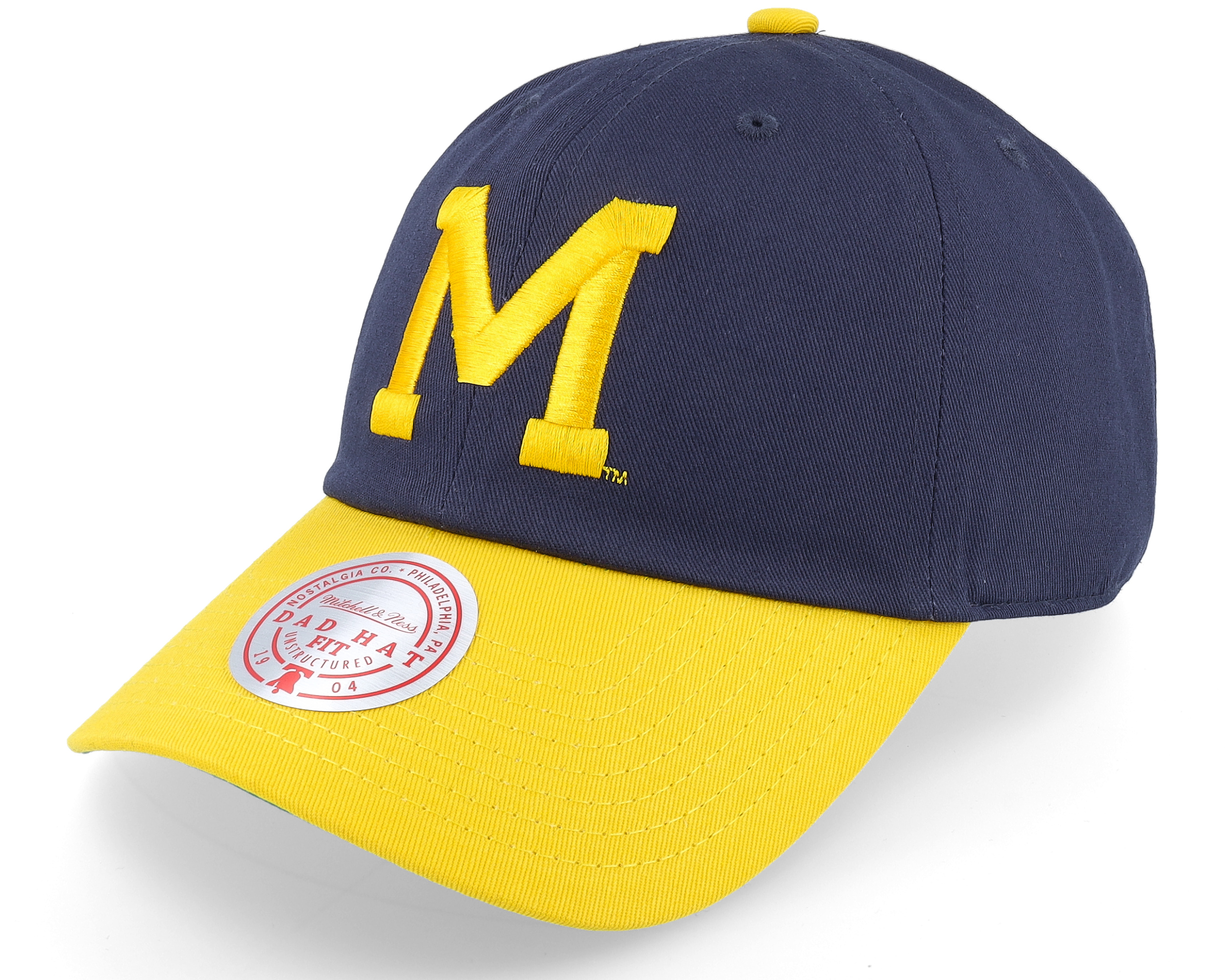Michigan Wolverines Team 2 Tone 2.0 Dad Navy/Yellow Dad Cap ...