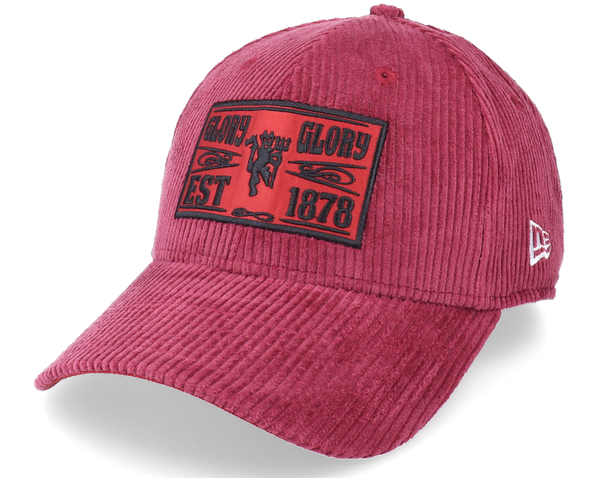 Manchester United Cord Patch 9FORTY Scarlet Adjustable | Hatstoreworld.com