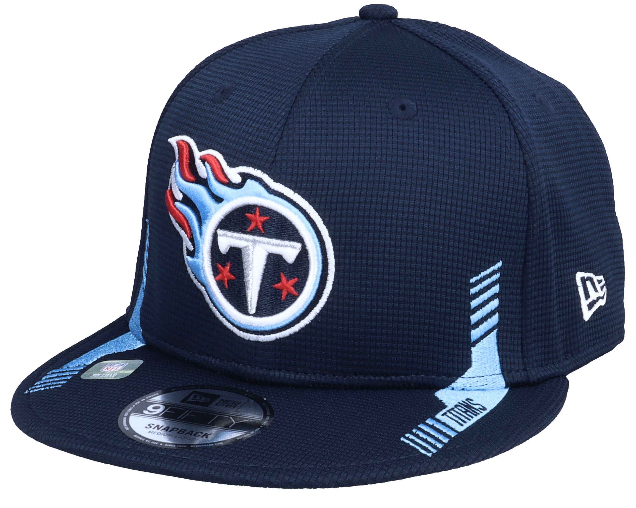 Tennessee Titans NFL21 Side Line 9FIFTY Navy Snapback | Hatstoreworld.com