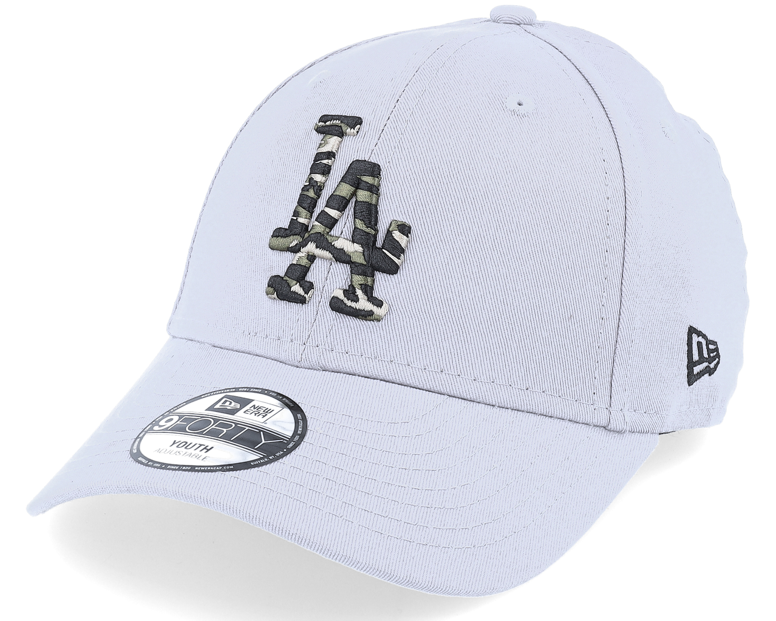 Kids Los Angeles Dodgers Wild Camo 9FORTY Grey Adjustable ...