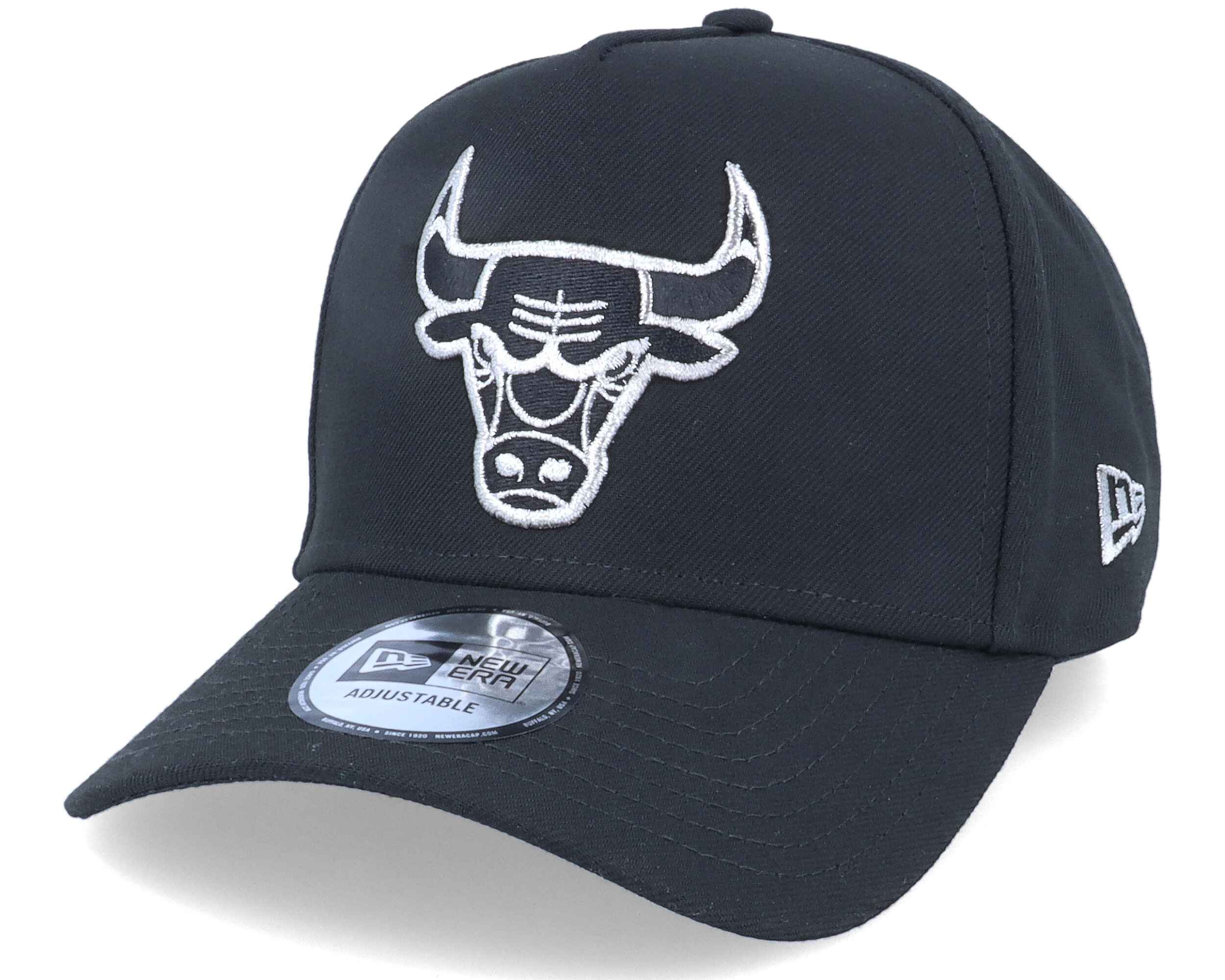 Chicago Bulls Black And Silver E-Frame Black Adjustable - New Era ...